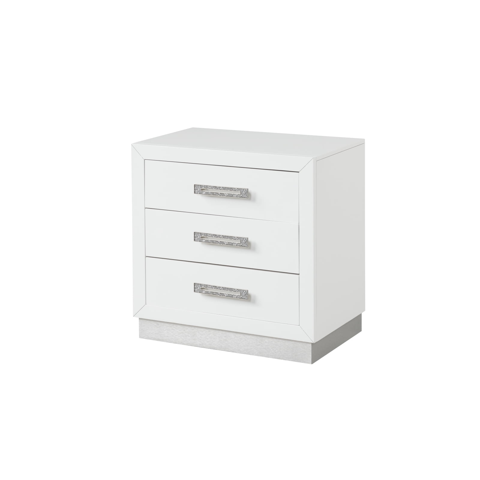 Miekor Furniture Coco Nightstand Made with Wood in Milky White Color W5U337 - Walmart.com