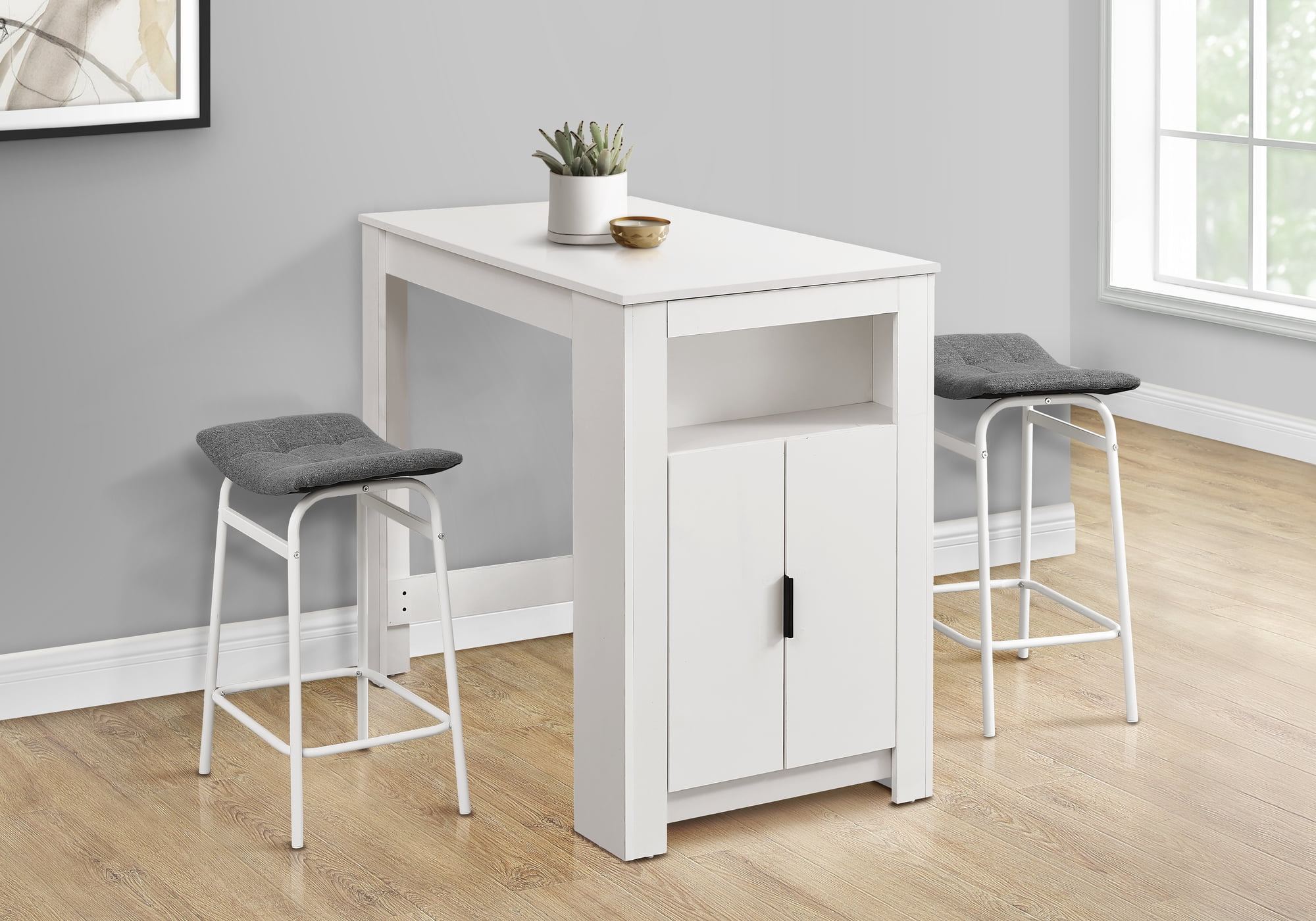Miekor Furniture Dining Table, 48" Rectangular, Counter Height, Kitchen ...