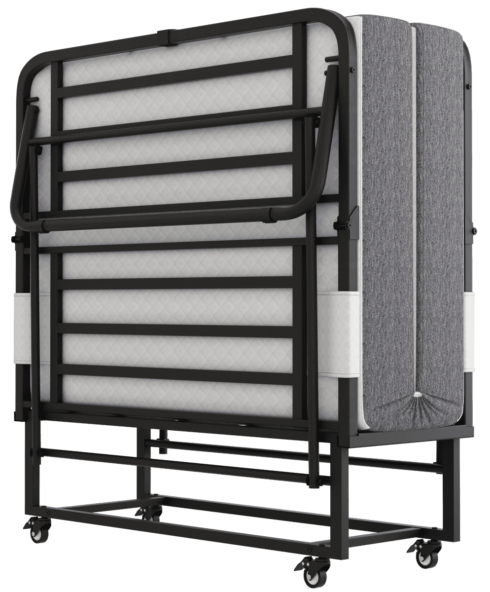 Miekor Furniture Folding Bed with Mattress 75" x 38" Rollaway Guest Bed ...
