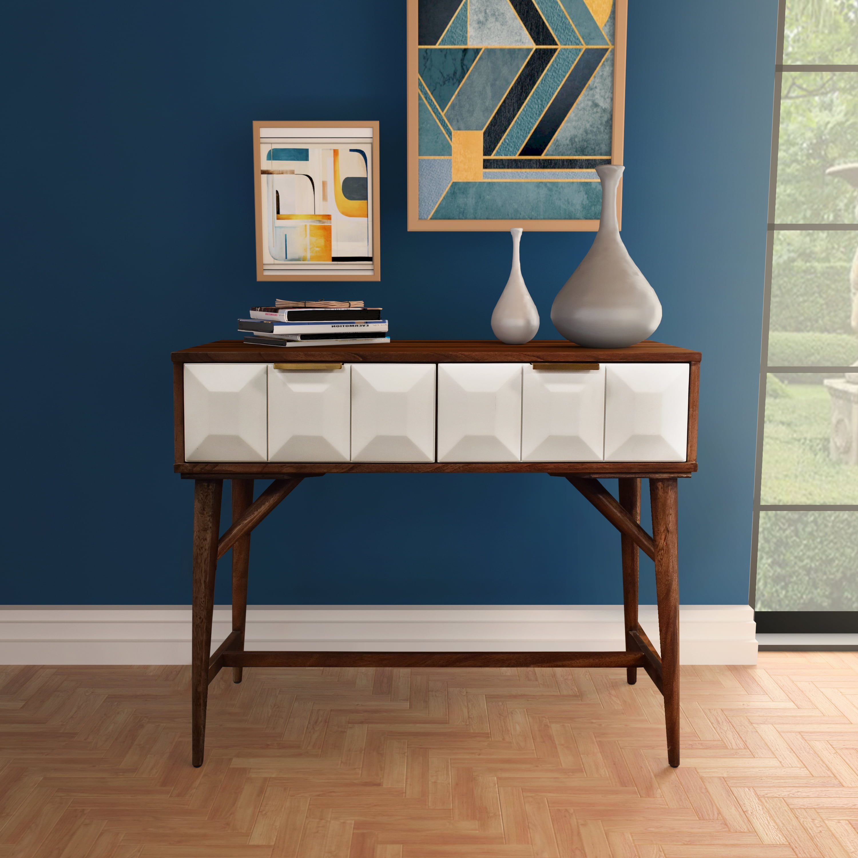 Miekor Furniture Ginny - Console Table - Dark Brown 7116 - Walmart.com
