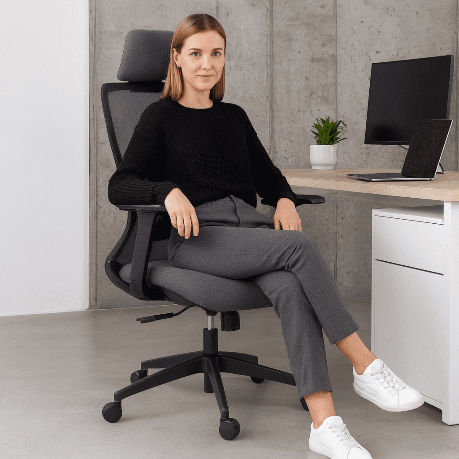 Miekor Furniture High Back Mesh Office Chair MK0268 - Walmart.com
