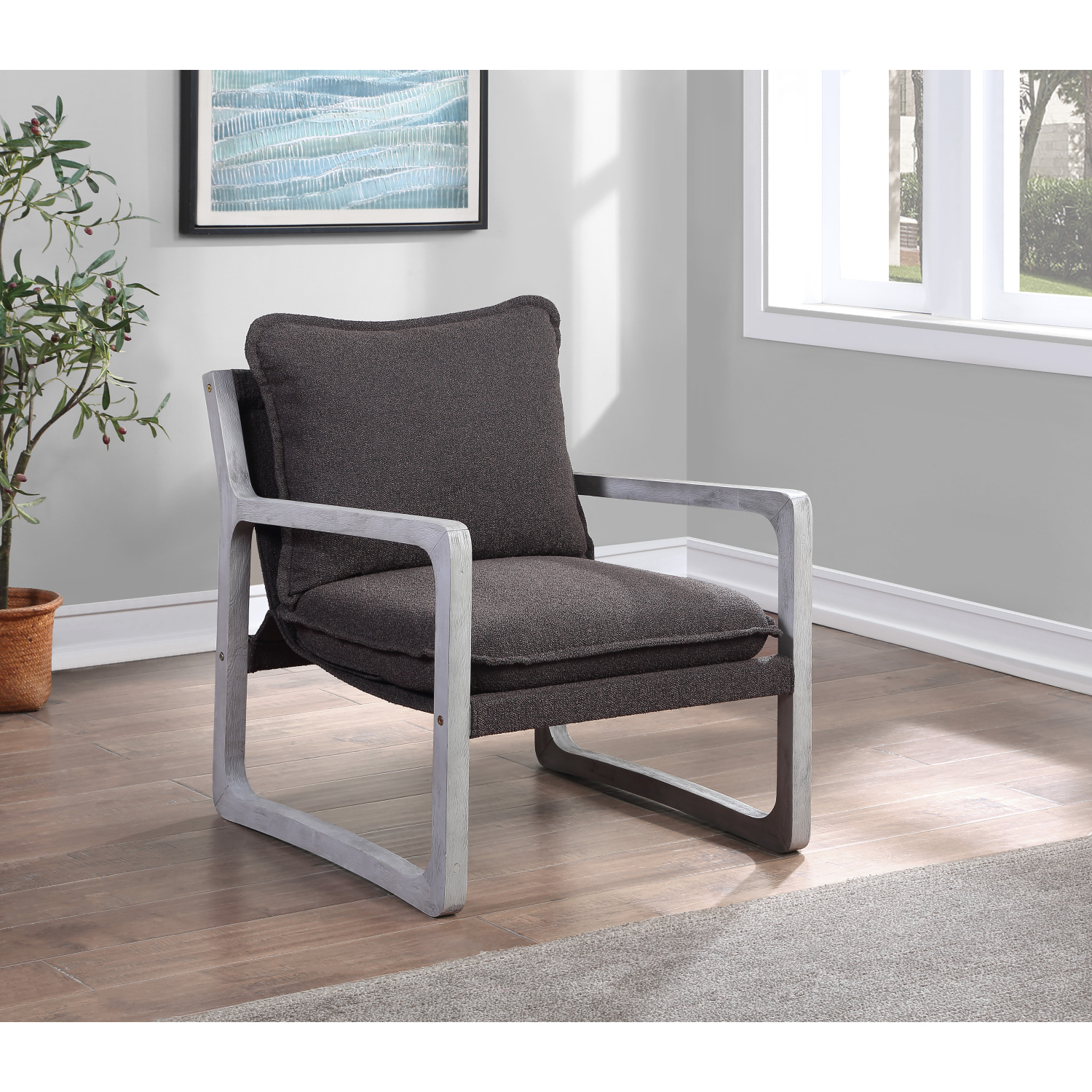 Miekor Furniture Kai - Accent Chair (Set of 2) - Black 55993 - Walmart.com