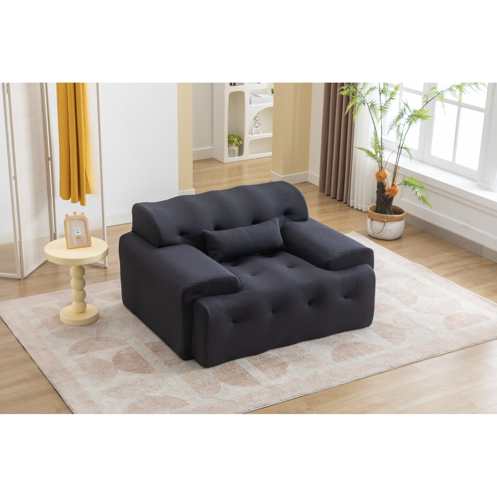 Miekor Furniture Large Size 1 Seater Sofa, Pure Foam Comfy Sofa Couch ...