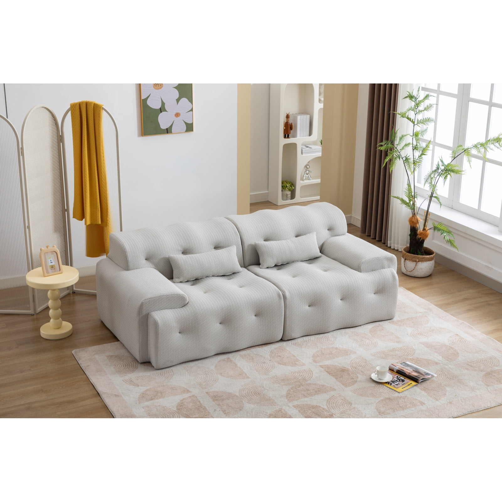 Miekor Furniture Large Size 2 Seater Sofa, Pure Foam Comfy Sofa Couch ...