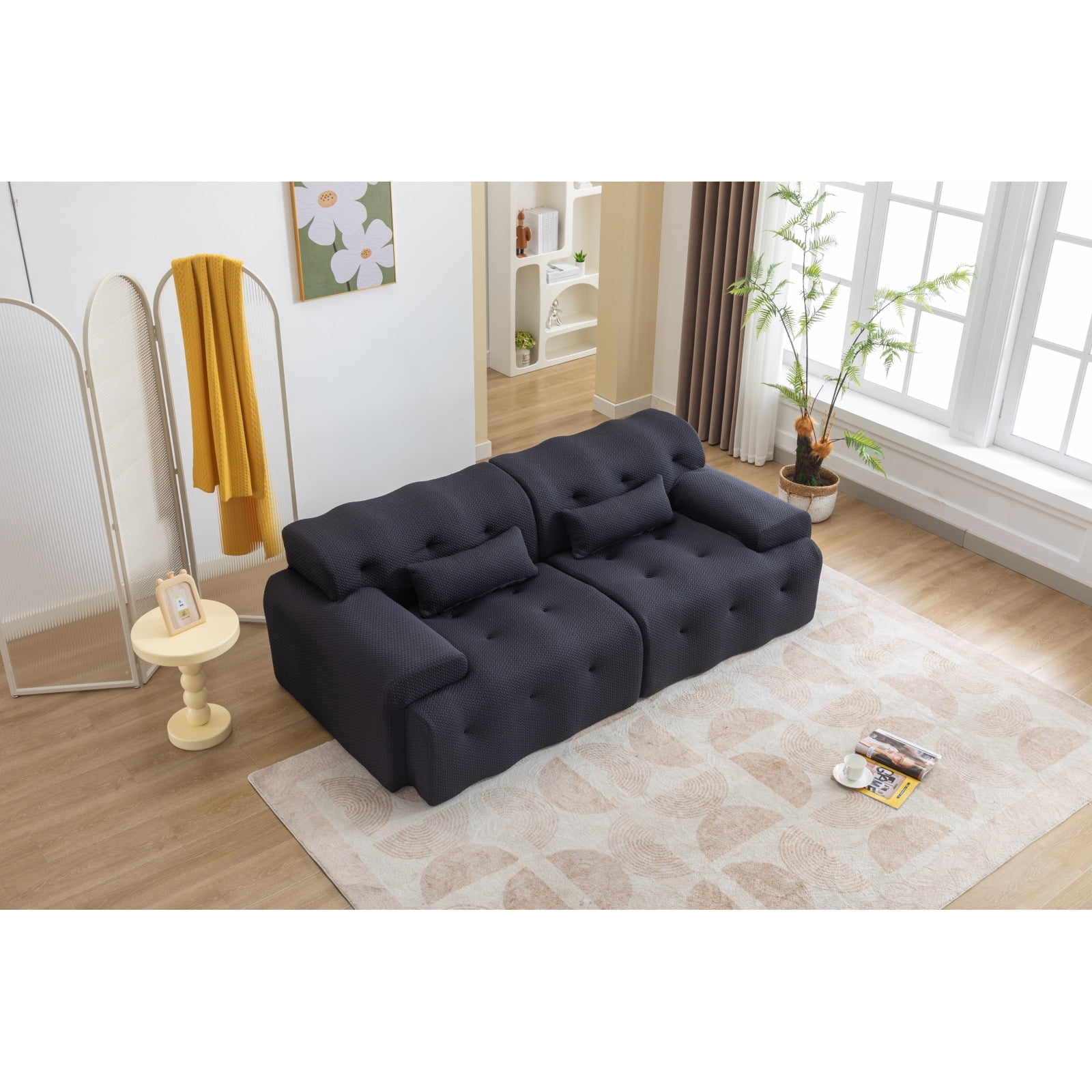 Miekor Furniture Large Size 2 Seater Sofa, Pure Foam Comfy Sofa Couch ...