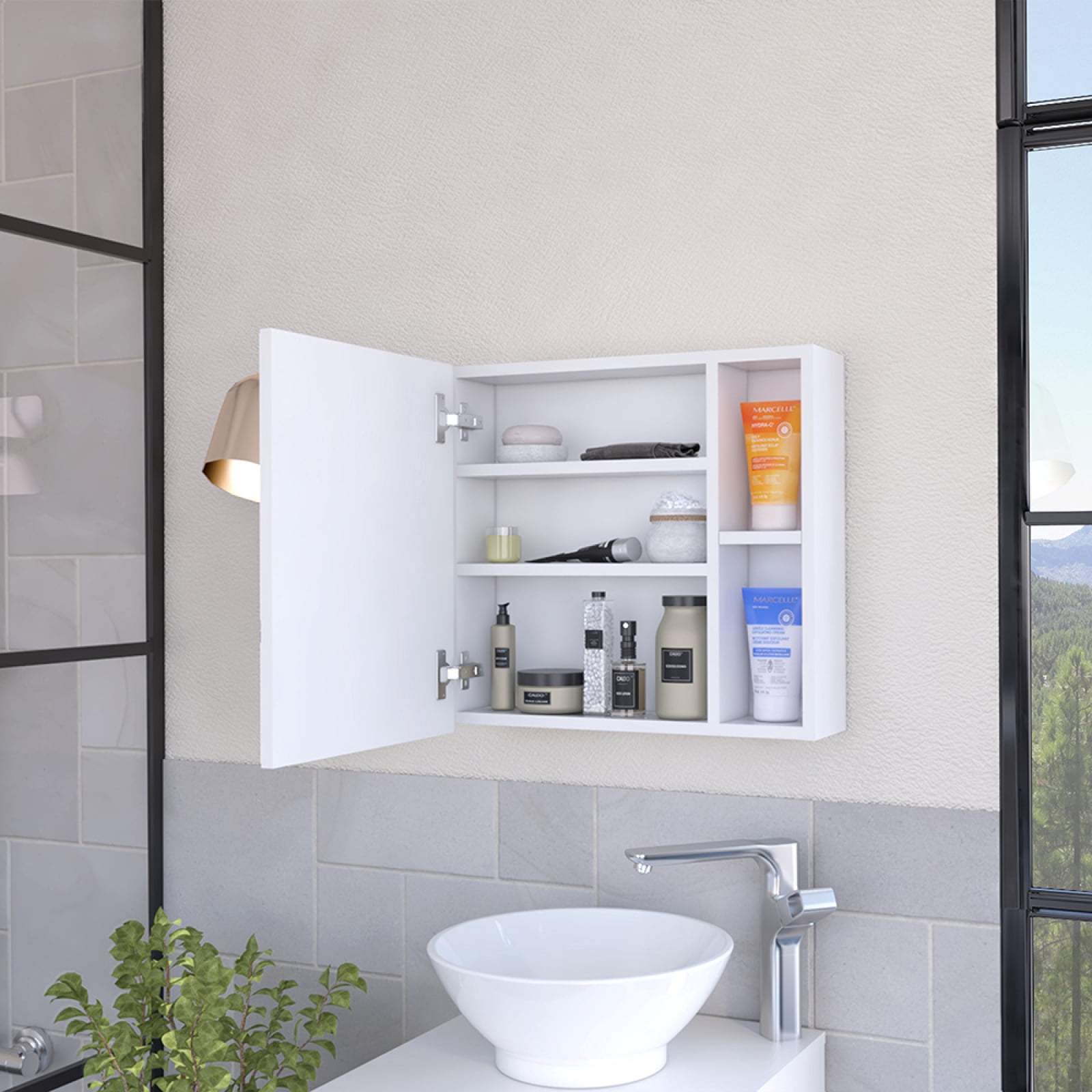 Miekor Furniture Medicine Cabinet Viking, Three Internal Shelves ...