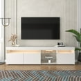 Miekor Furniture Modern Design TV Stands for TVs up to 80'', LED Light ...