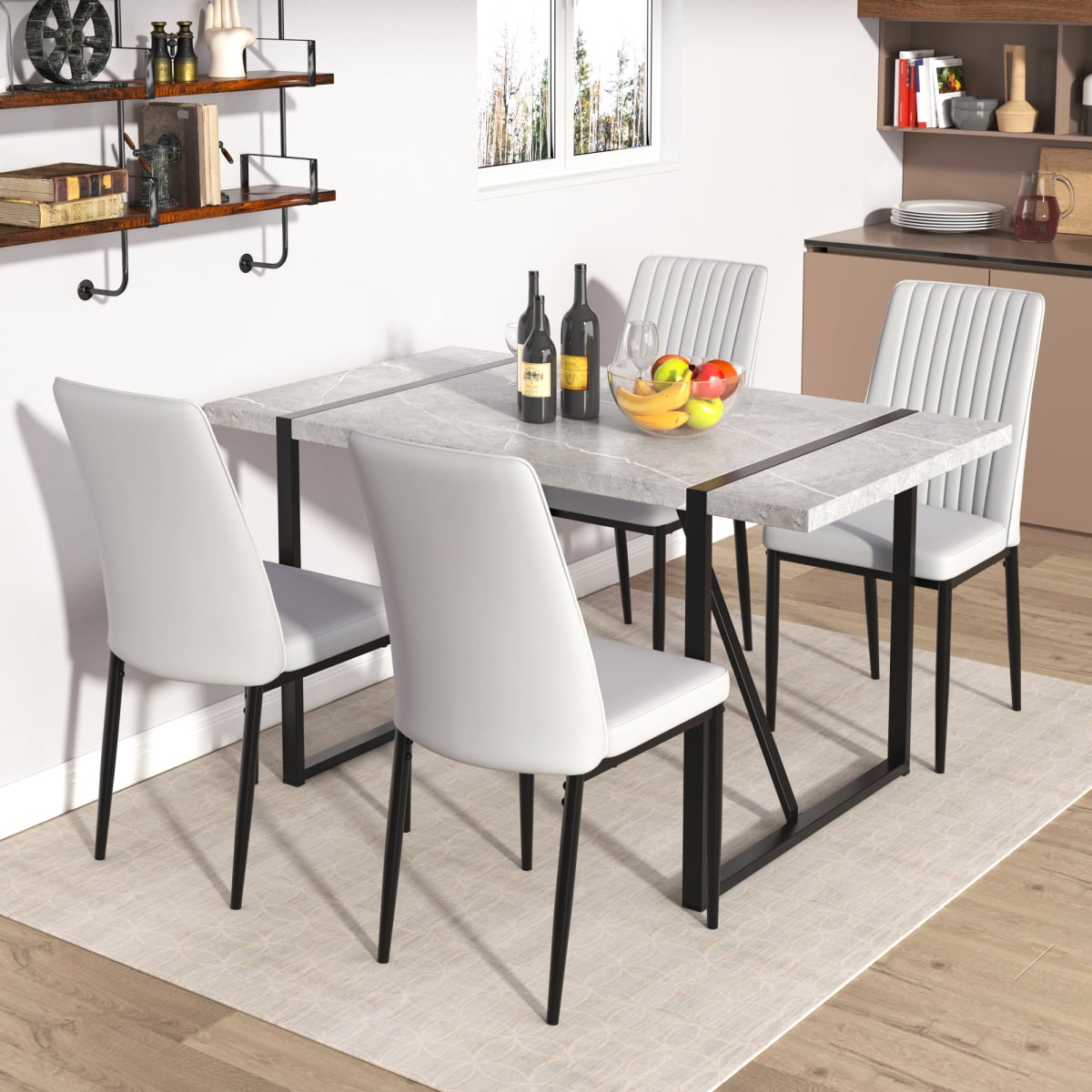 Miekor Furniture Modern Dining Table(Chairs Not Come), 55 inch Kitchen ...