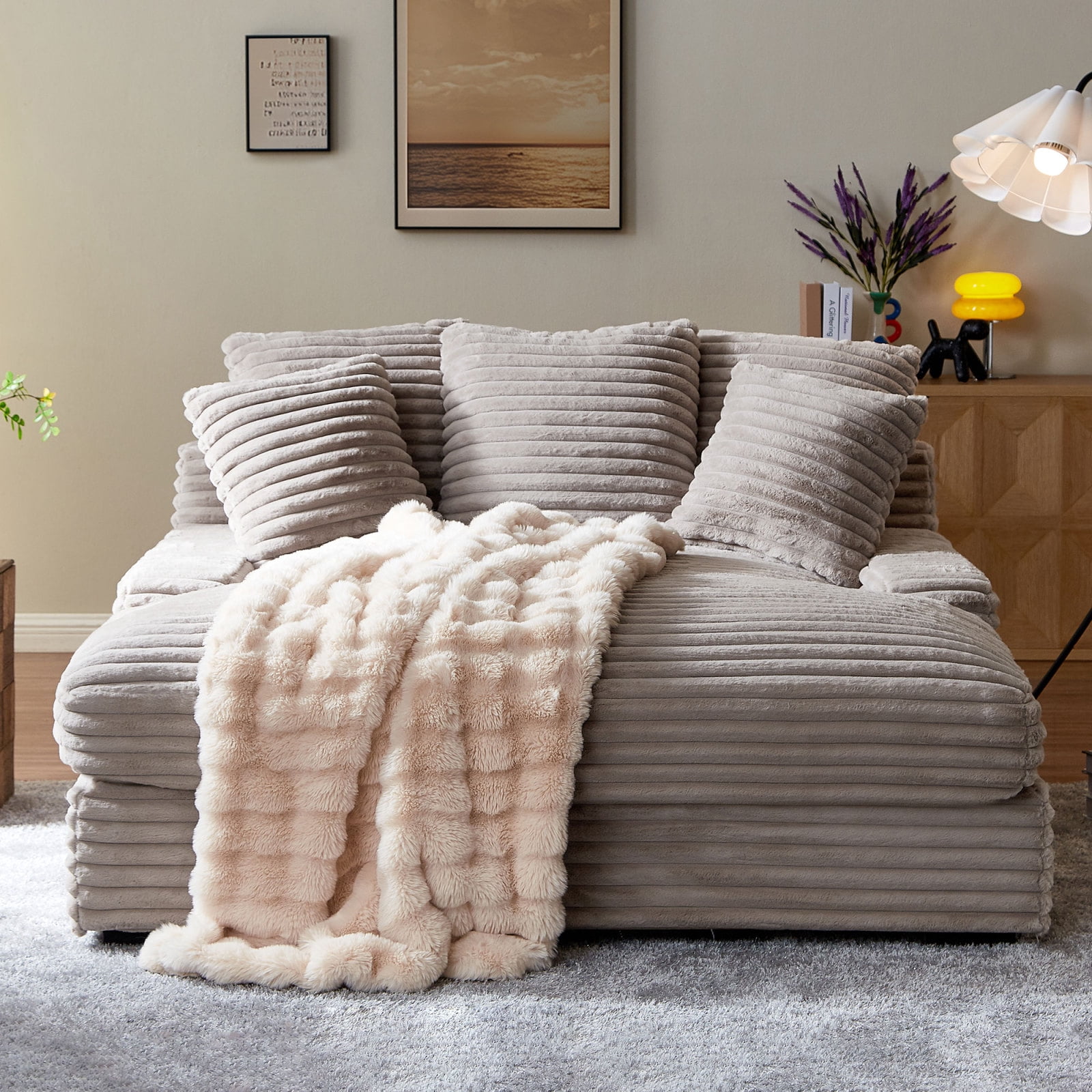 Miekor Furniture Modern Double Sleeper Sofa Comfortable Cloud Couch ...