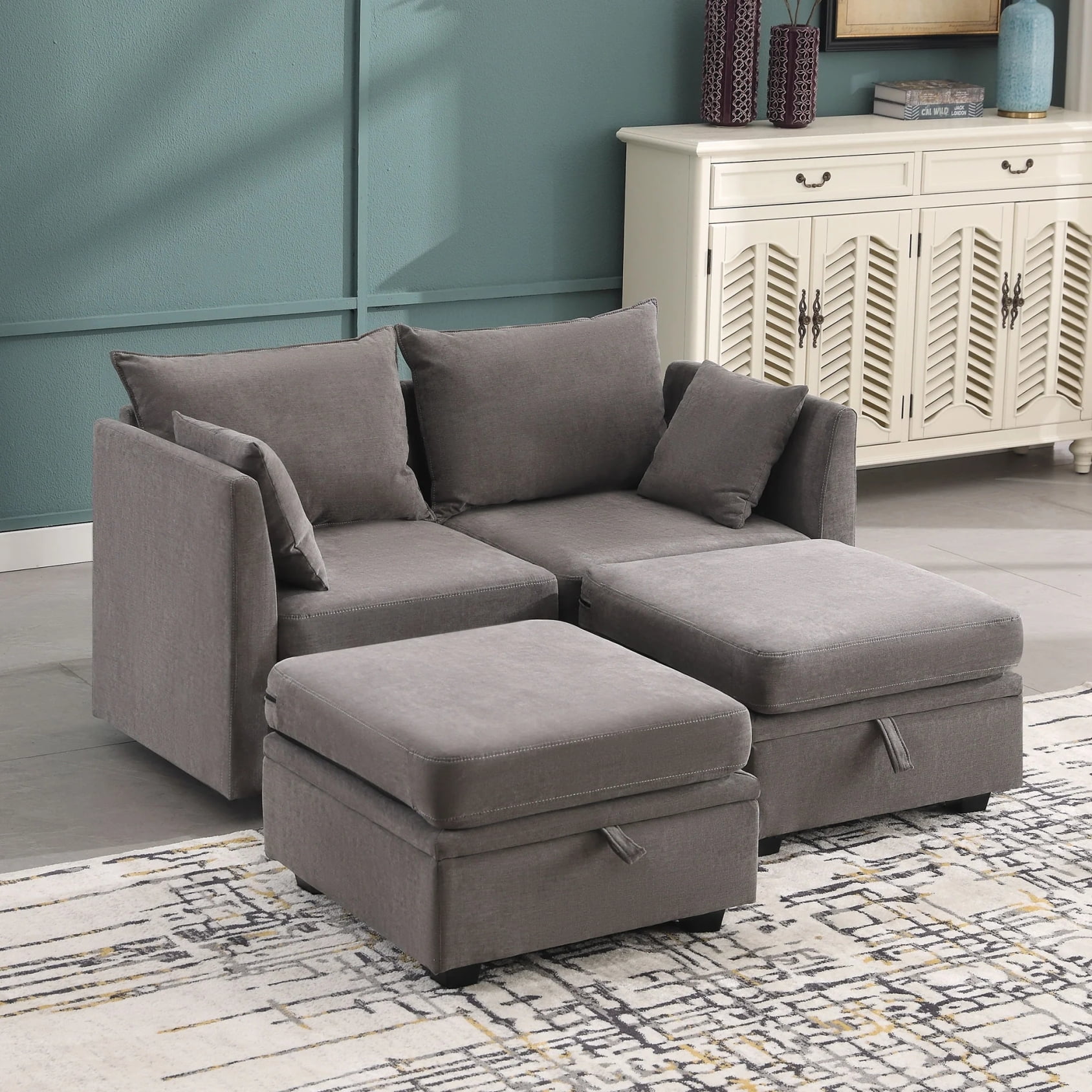 Miekor Furniture Modular Couches and Sofas Sectional with Storage ...