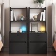 Miekor Furniture Nightstands Set of 2, with Charging Station, Smart ...
