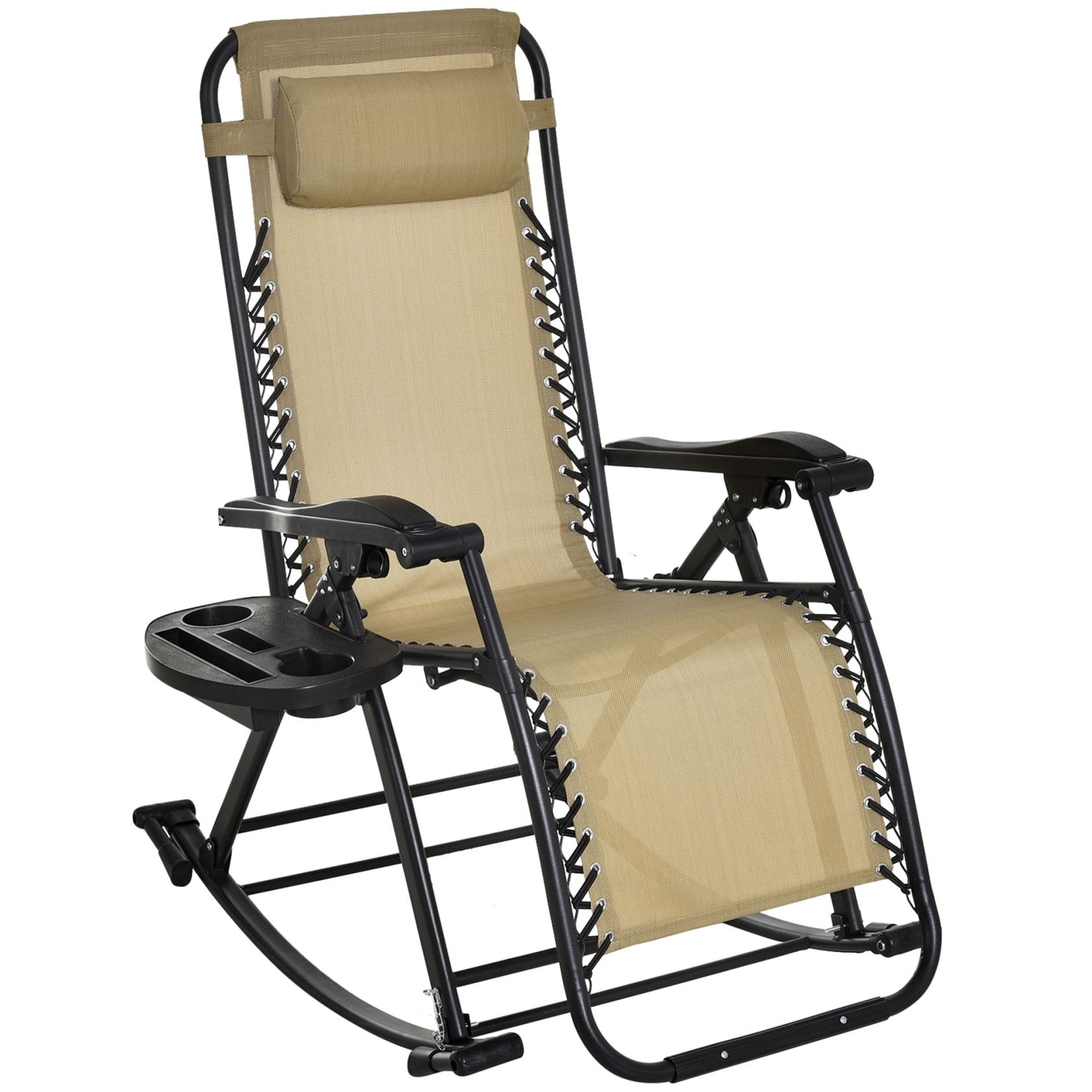 Miekor Furniture Outdoor Rocking Chairs, Foldable Reclining Zero ...