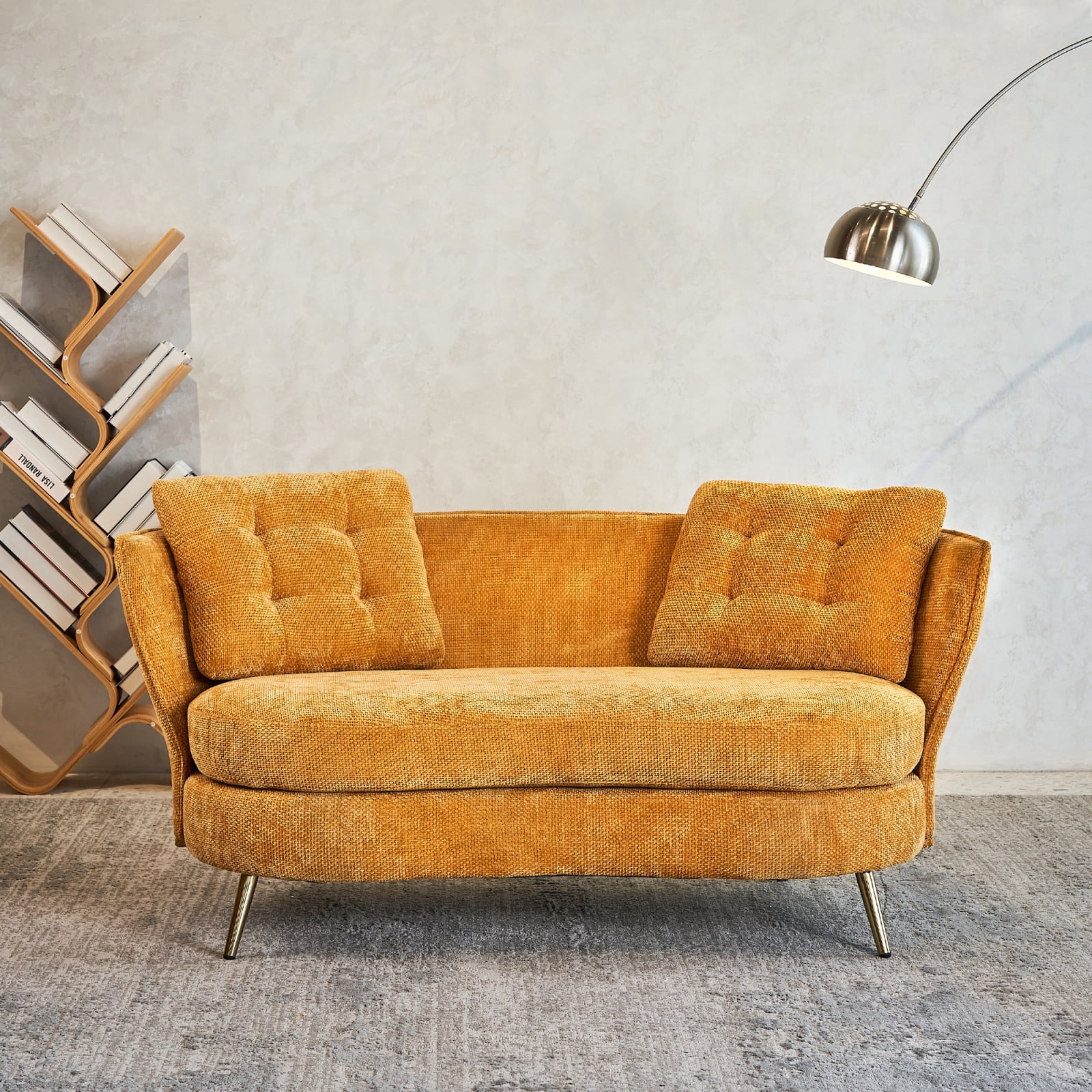 Miekor Furniture Polyester fiber Loveseat Sofa Upholstered Couch with ...
