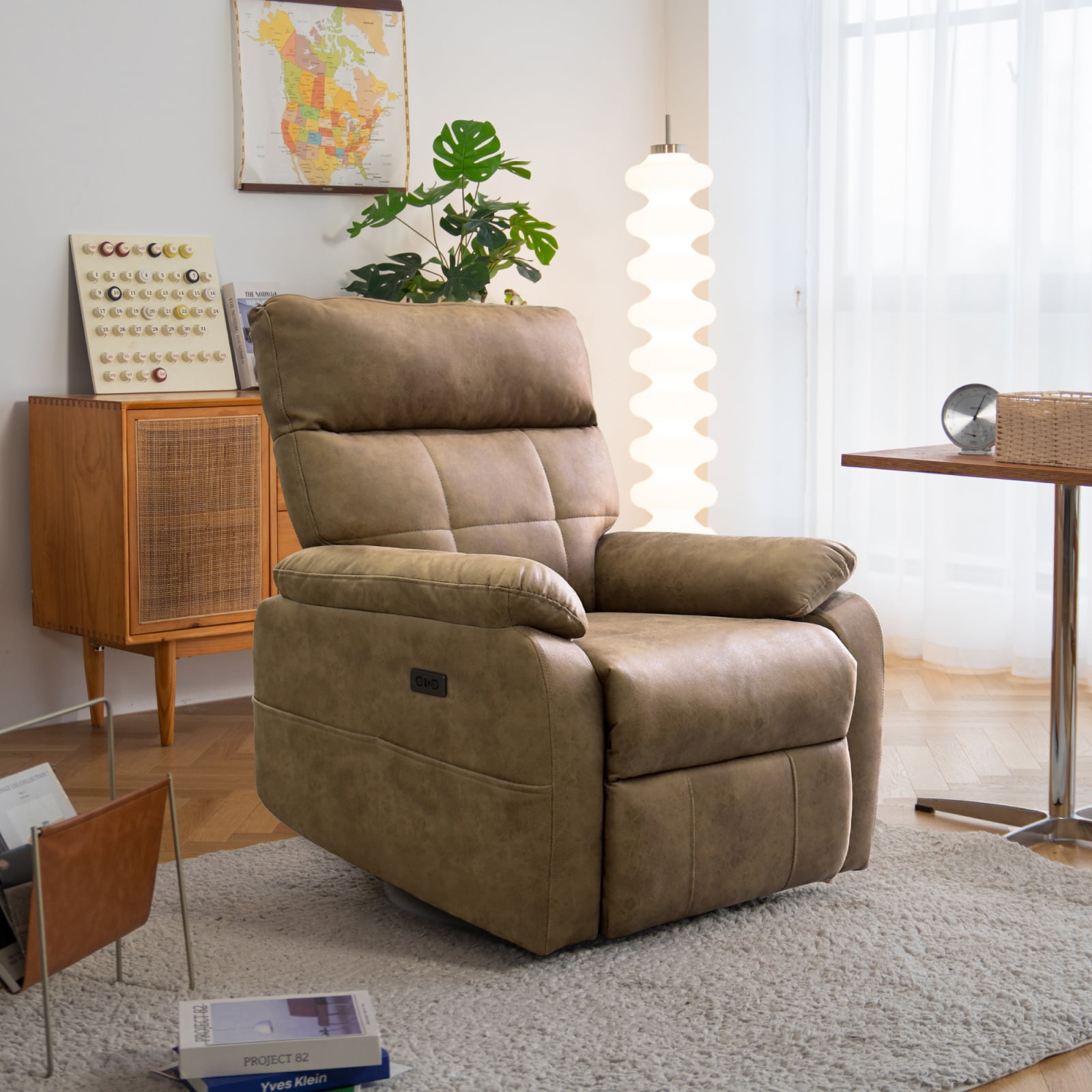 Miekor Furniture Power Swivel Rocker Recliner Chair, Oversized Recliner ...