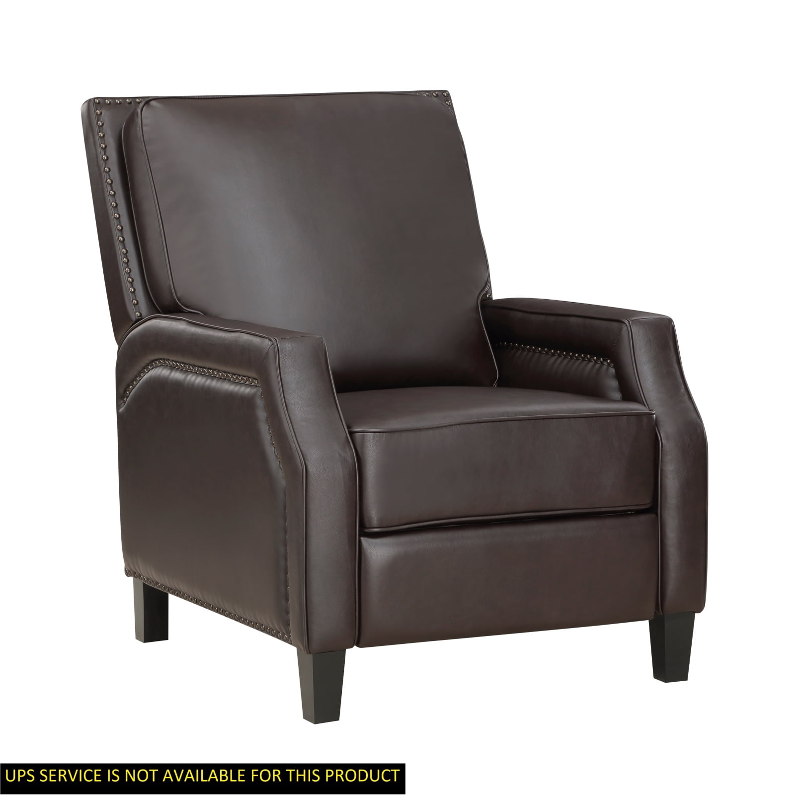 Miekor Furniture Push Back Reclining Chair Dark Brown Self-Reclining ...