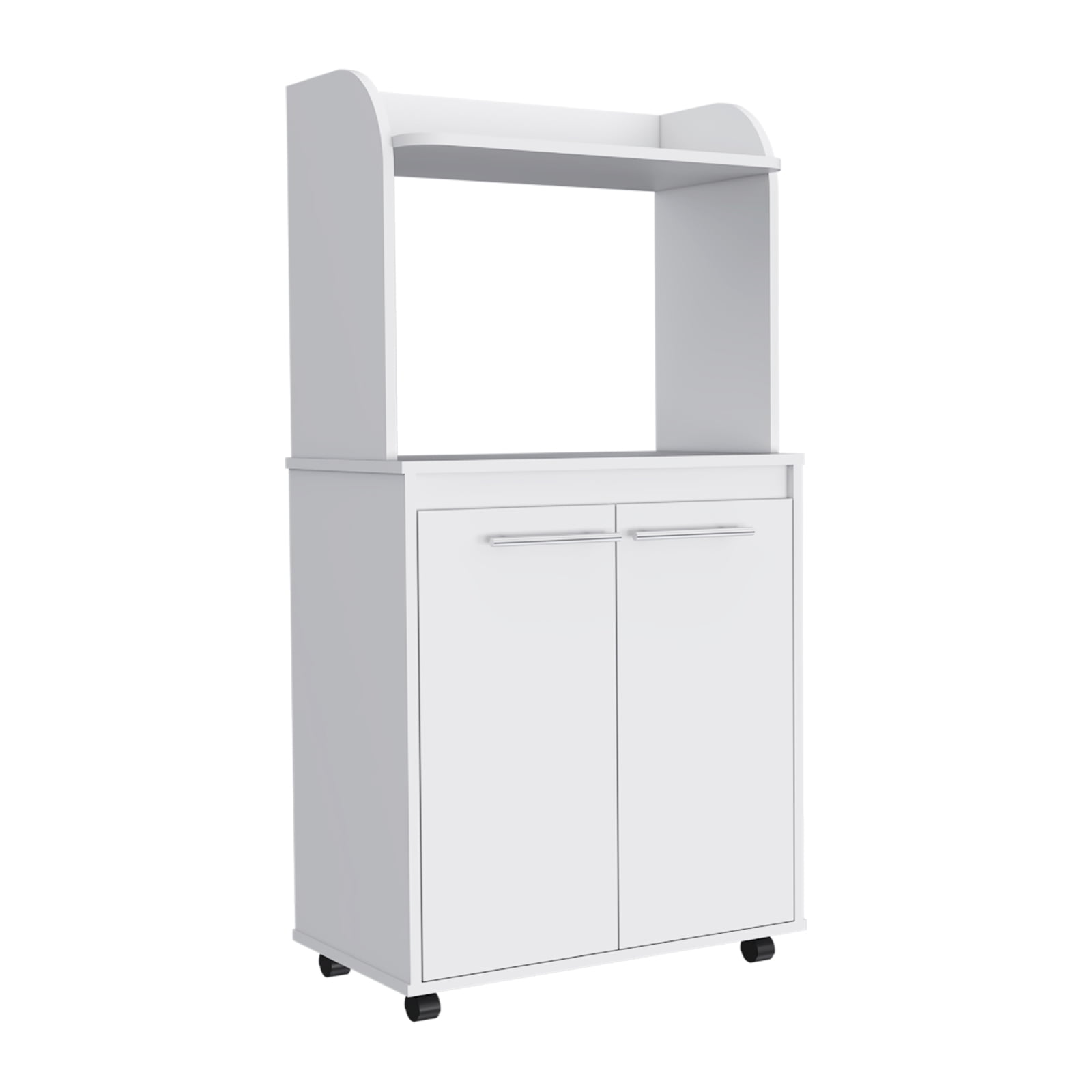 Miekor Furniture Rockford Kitchen Cart, Open Shelf, Double Door Cabinet ...