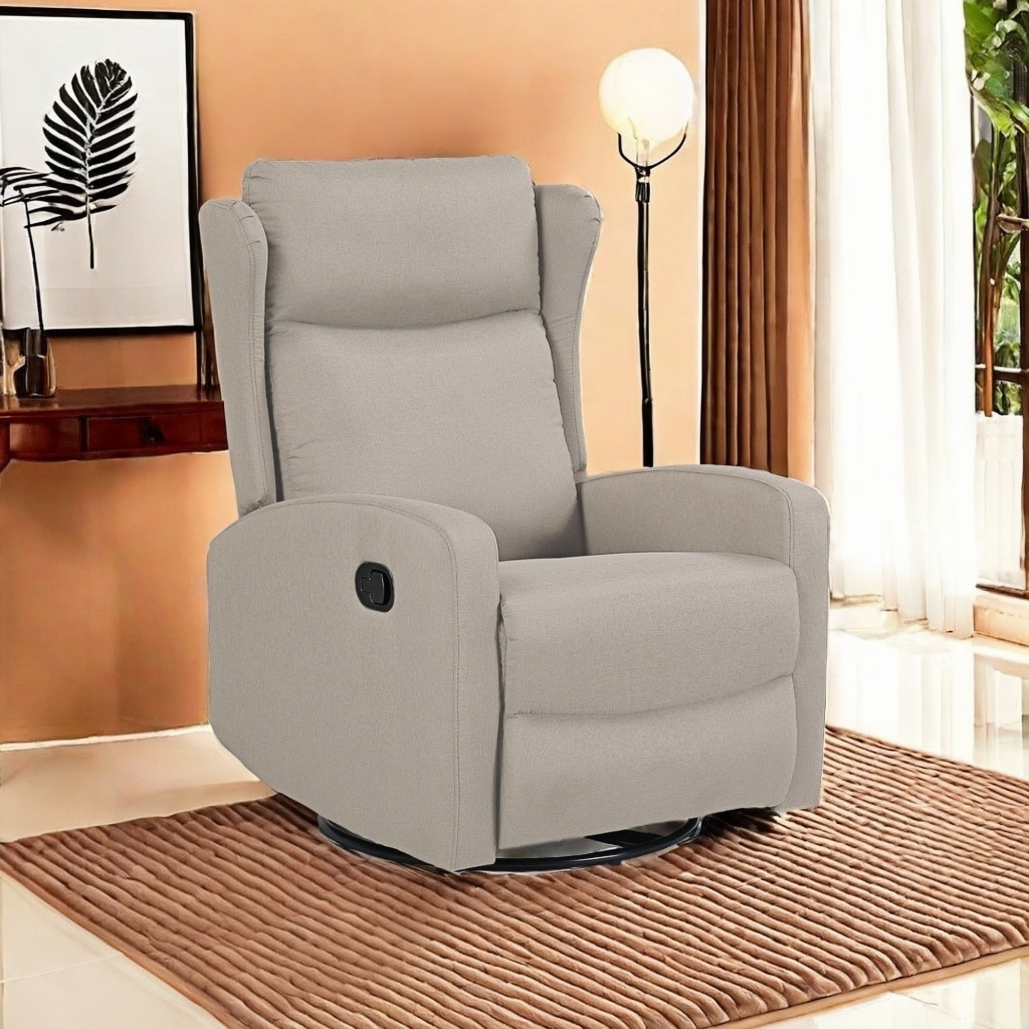 Miekor Furniture Rocking Swivel Recliner Chair For Living Room, 360 ...