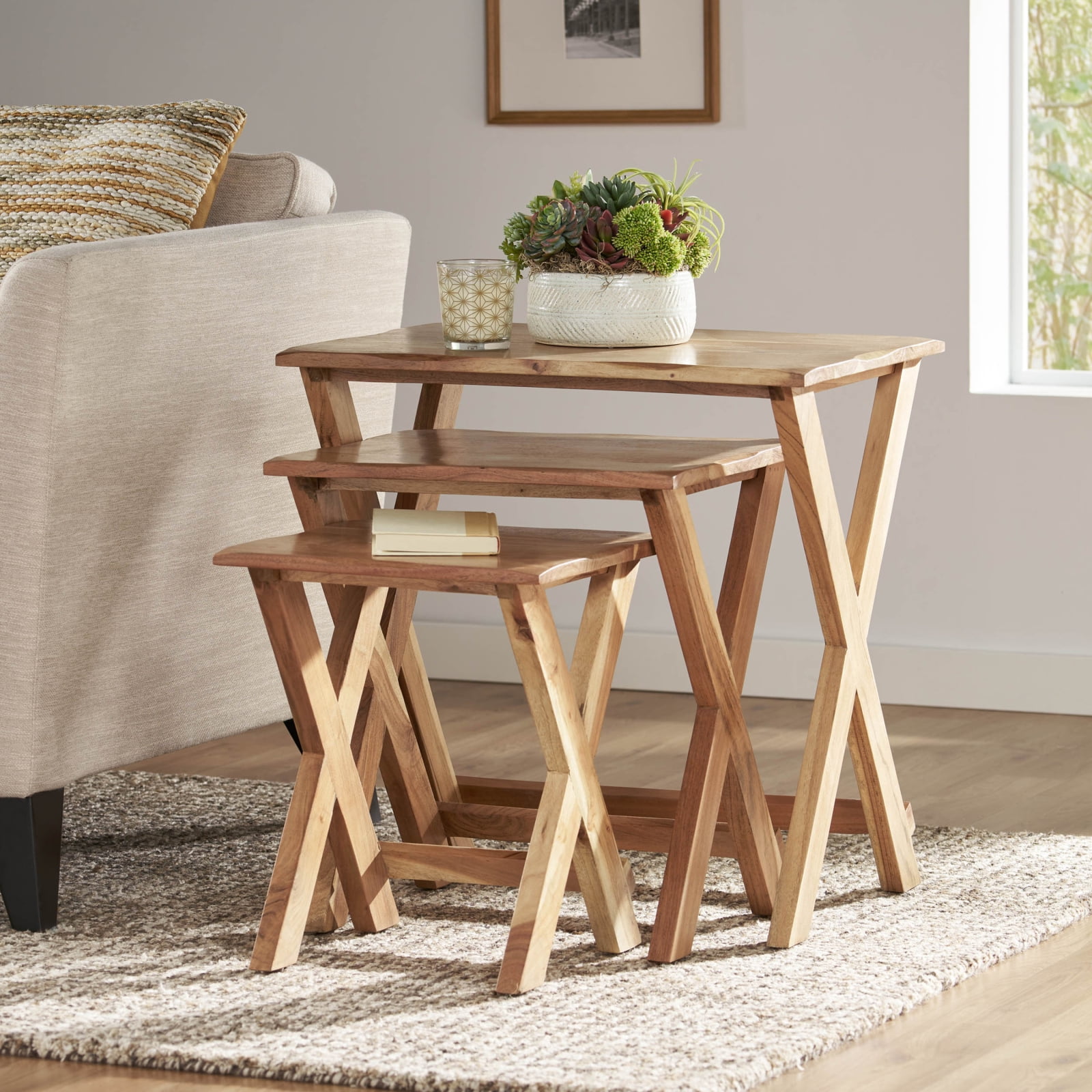 Miekor Furniture SIDE X SET OF 3 END TABLES W5U.00 - Walmart.com