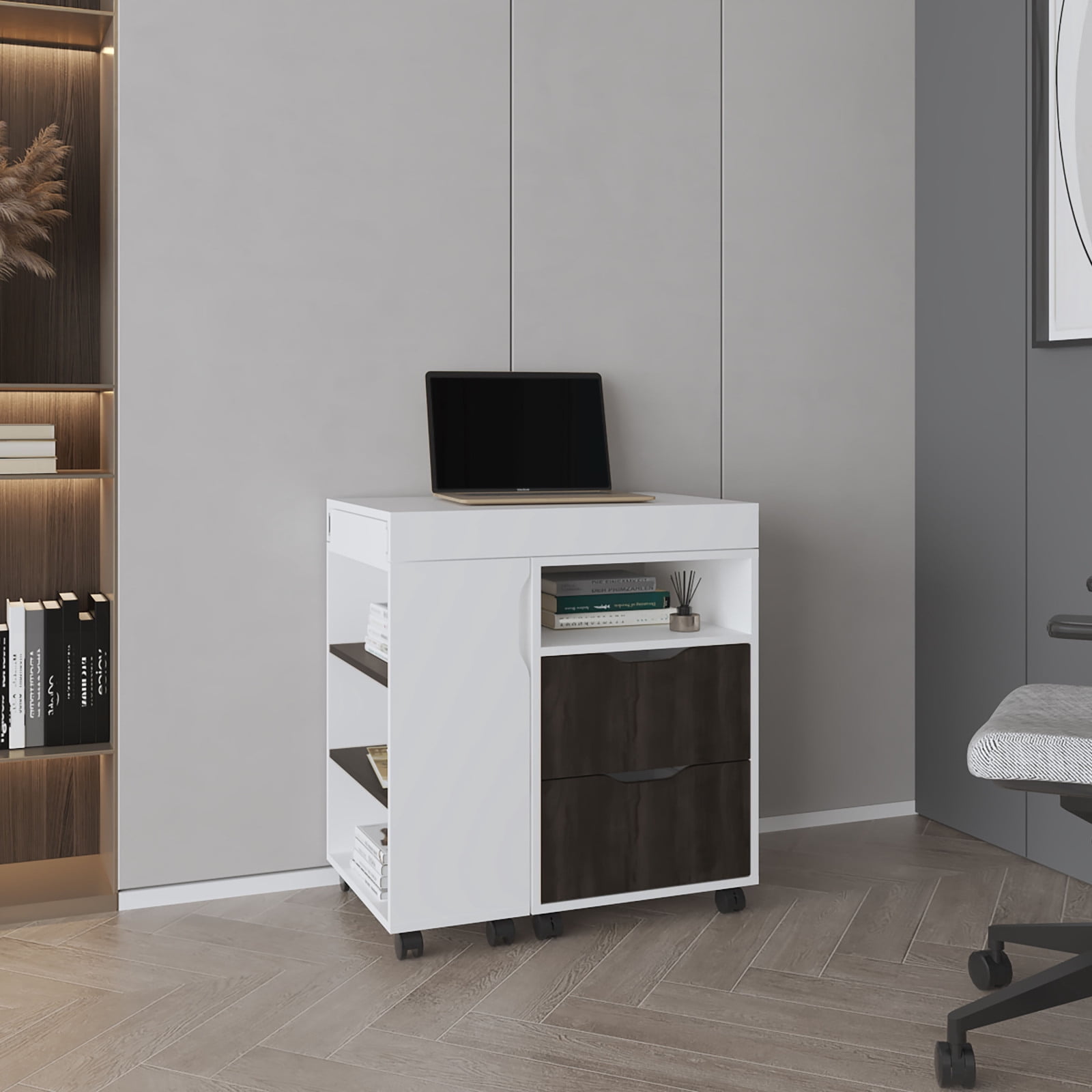 Miekor Furniture San Diego 54" Wide Two Drawer Expandable Desk with ...
