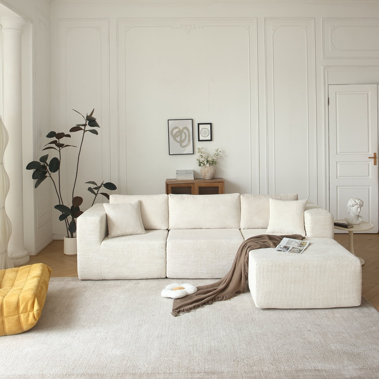 Miekor Furniture Sectional Sofa and Module, Mid-Century Modern L Shaped ...