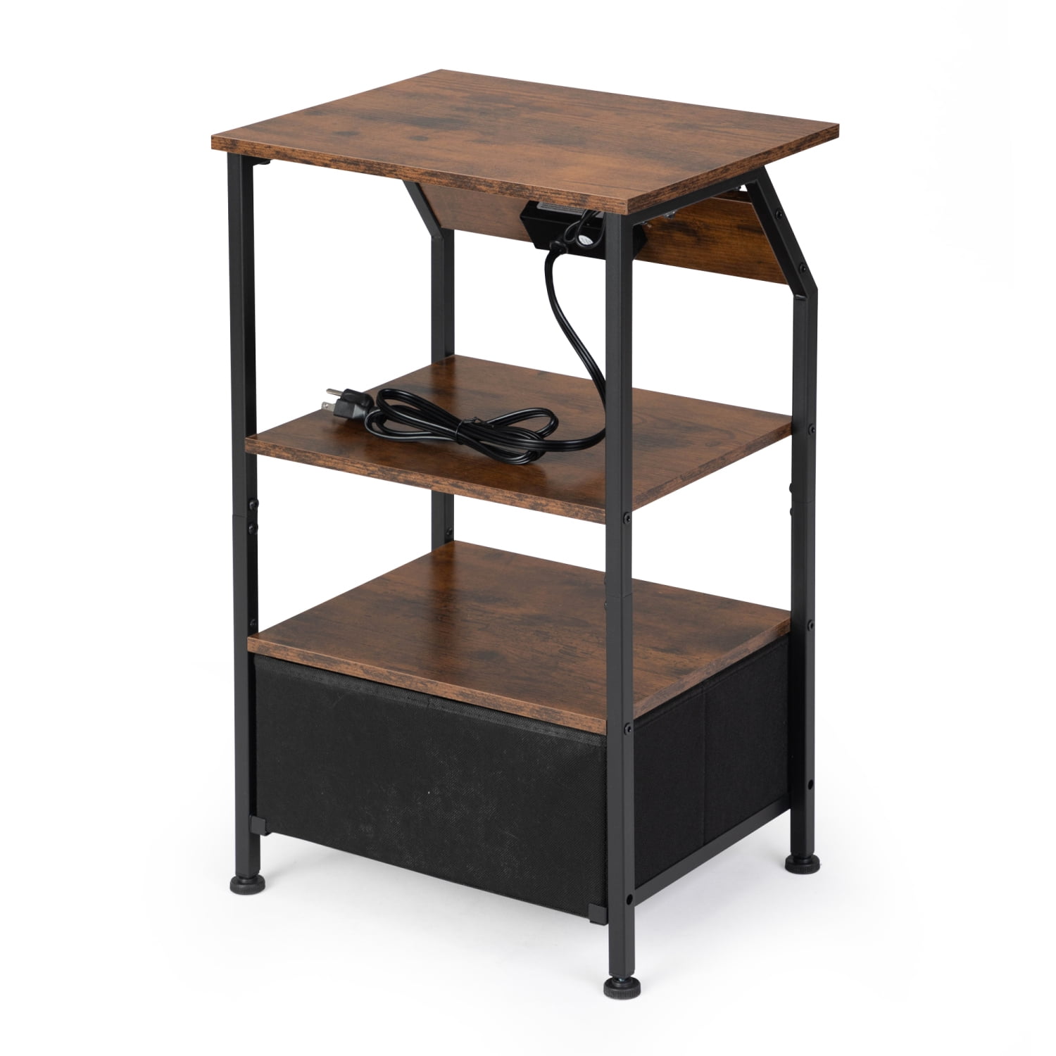 Miekor Furniture Set of 2 Night Stand, Wooden Bedside Table with ...