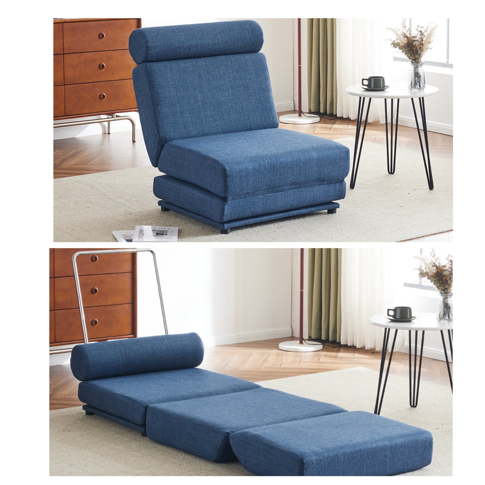 Miekor Furniture Single Sofa Chair Foldable Single Sofa Bed with Pillow ...