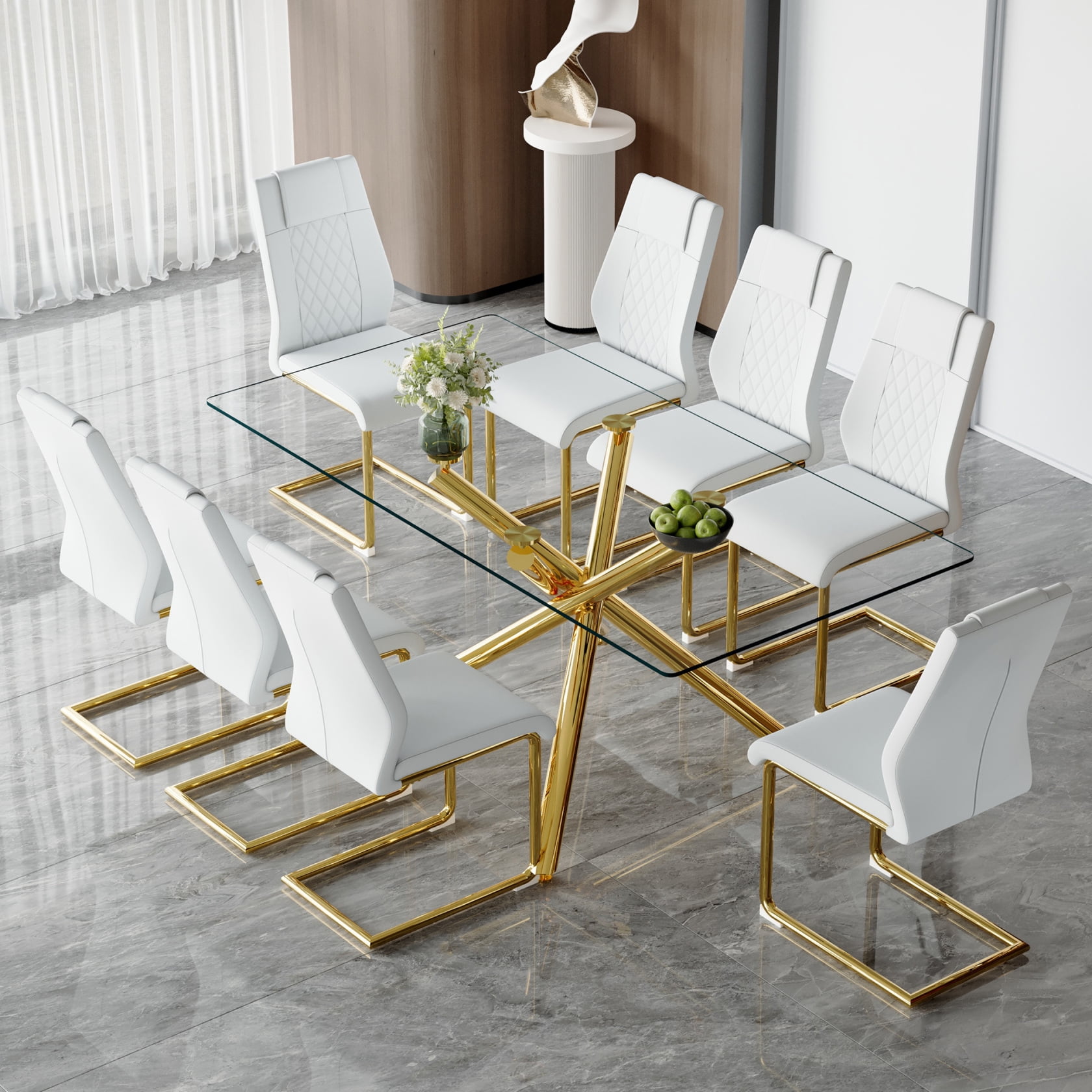 Miekor Furniture Table And Chair Set.Modern Luxurious Transparent ...
