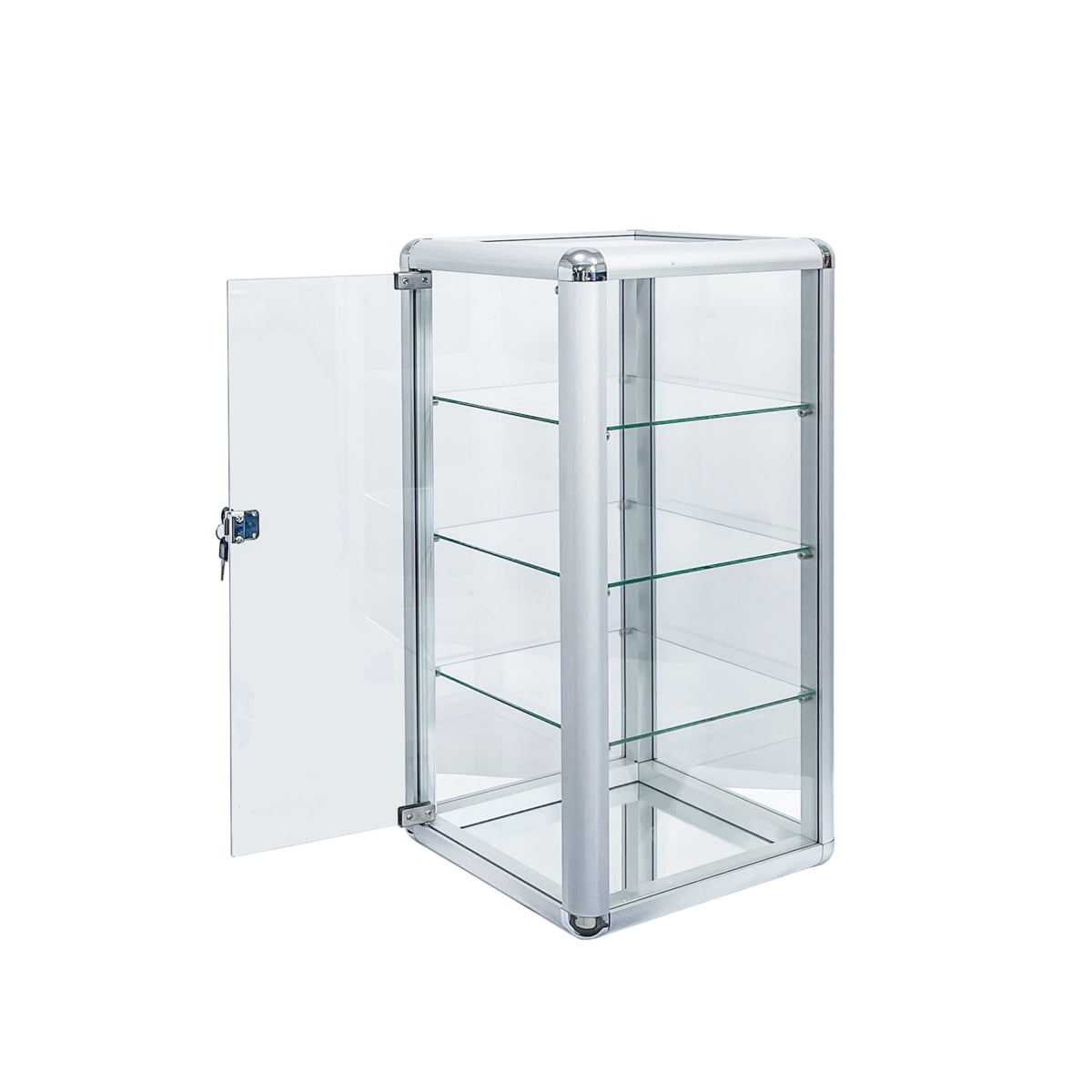 Miekor Furniture Tempered Glass Counter Top Display Showcase with ...