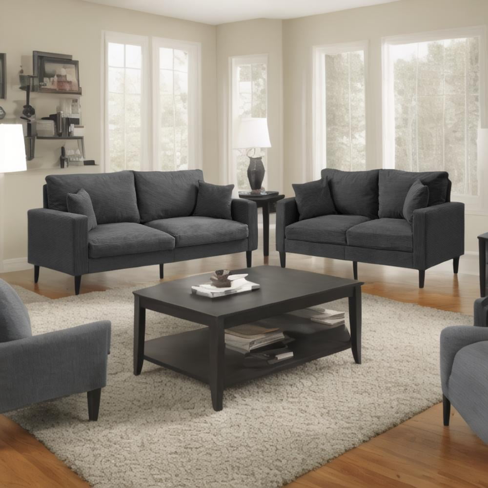 Miekor Furniture Two Piece Sofa Set,Living Room Three seater& Two seater,Comfy,Modern ...