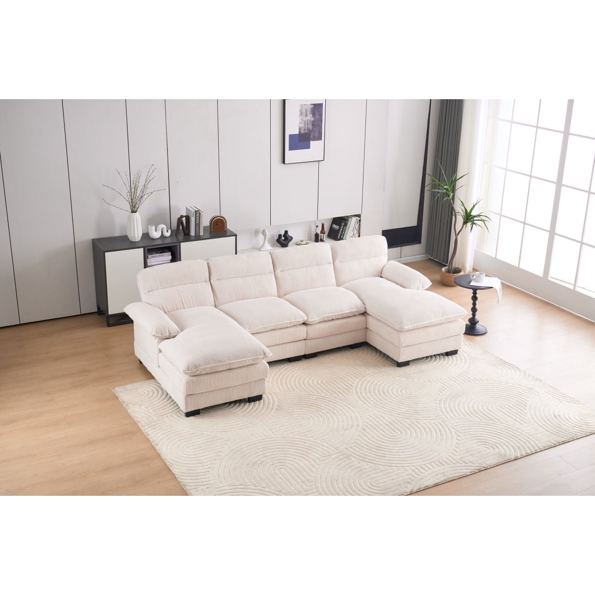 Miekor Furniture U-shaped profile sofa, including two single seats and ...