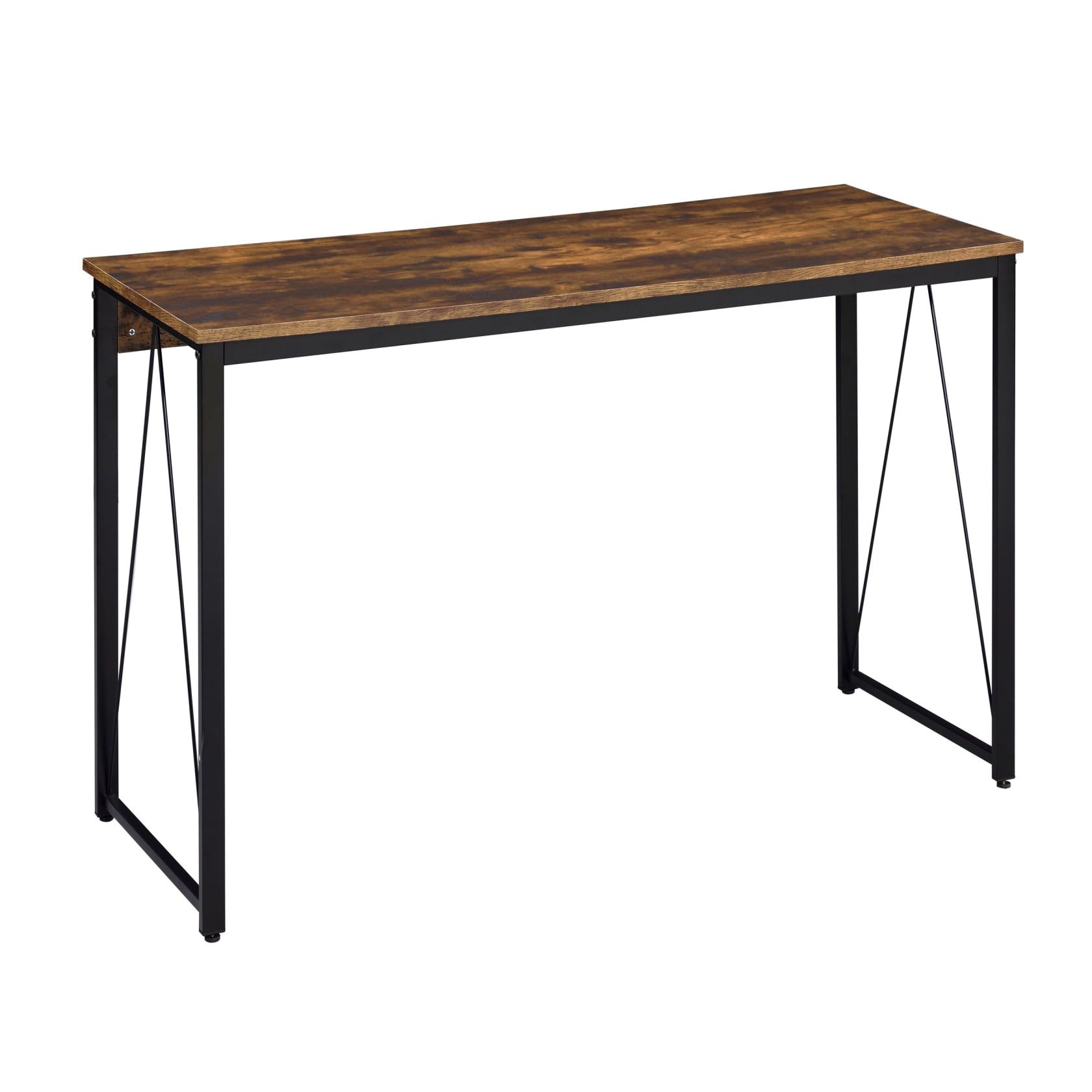 Miekor Furniture Weathered Oak and Black 47.5" Writing Desk with Metal ...