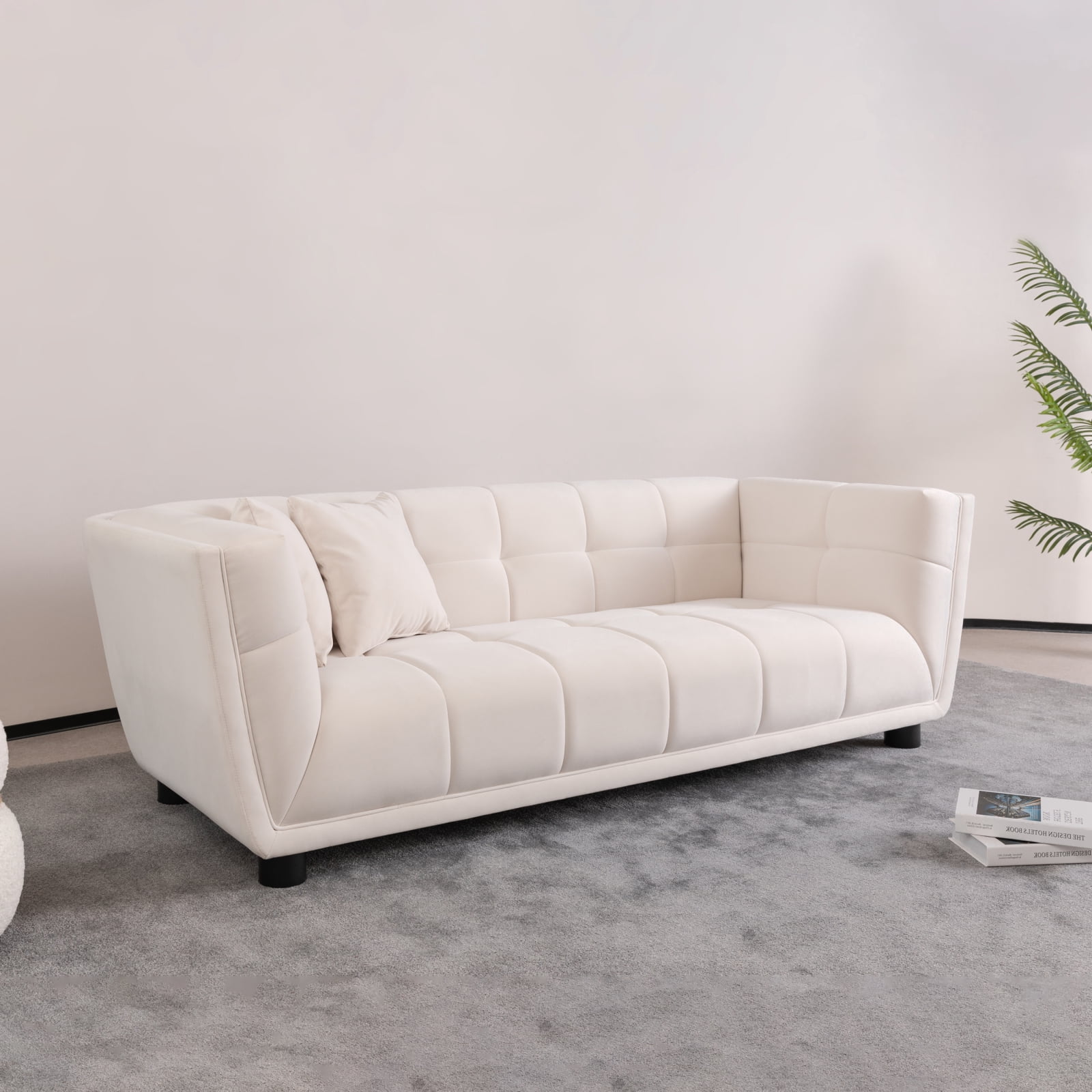 Miekor Furniture Wks13 Mid-Century Modern Style: Simple White Sofa ...