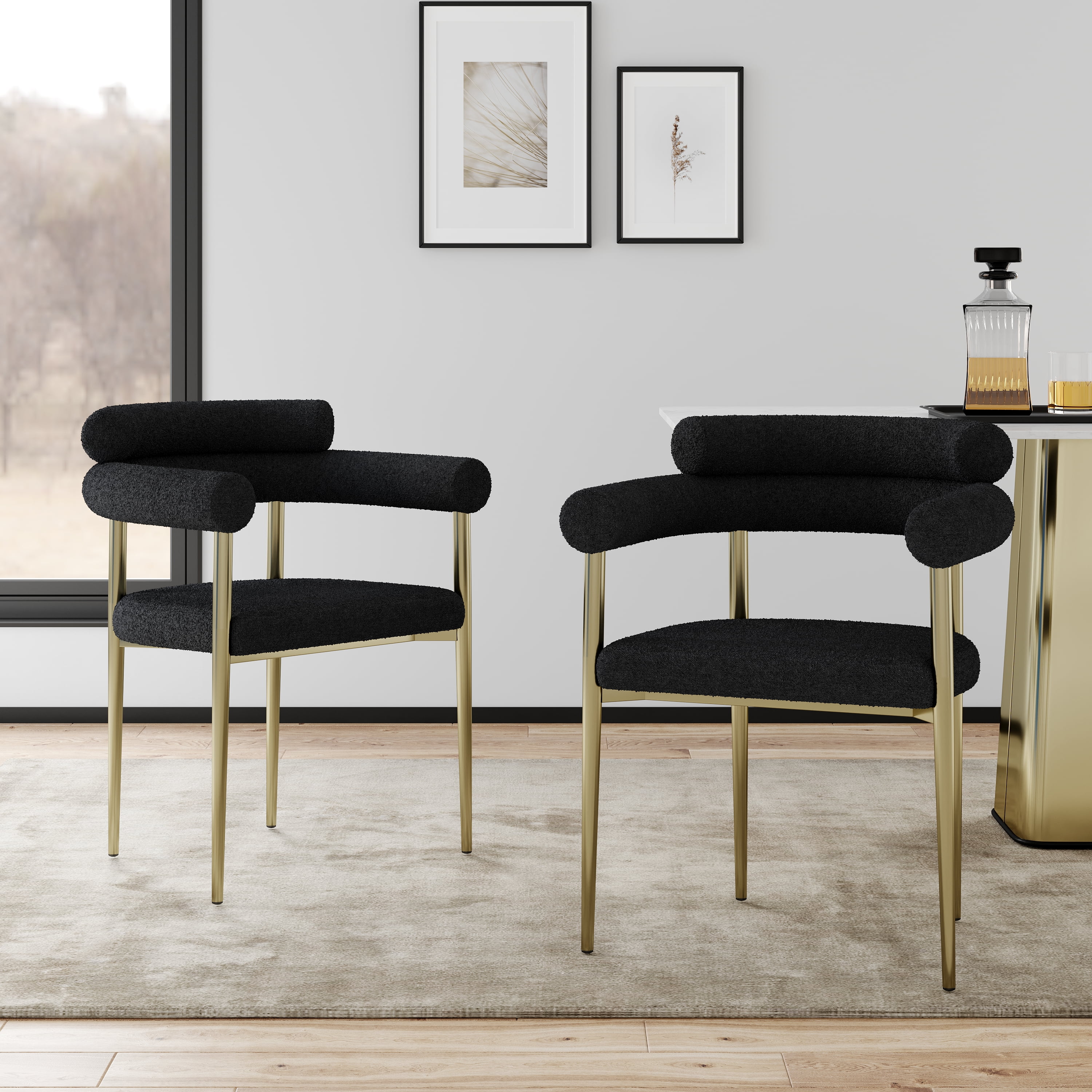 Miekor Furniture Woker Dining Chairs Set Of 2 Mid Century Modern