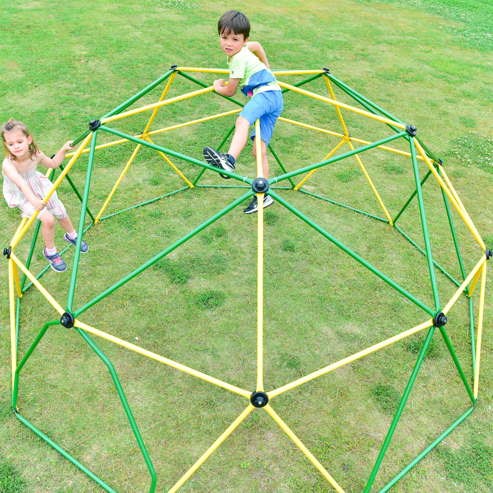 Miekor Kids Climbing Dome Tower - 12 ft Jungle Gym Geometric Playground Dome Climber Monkey Bars ...