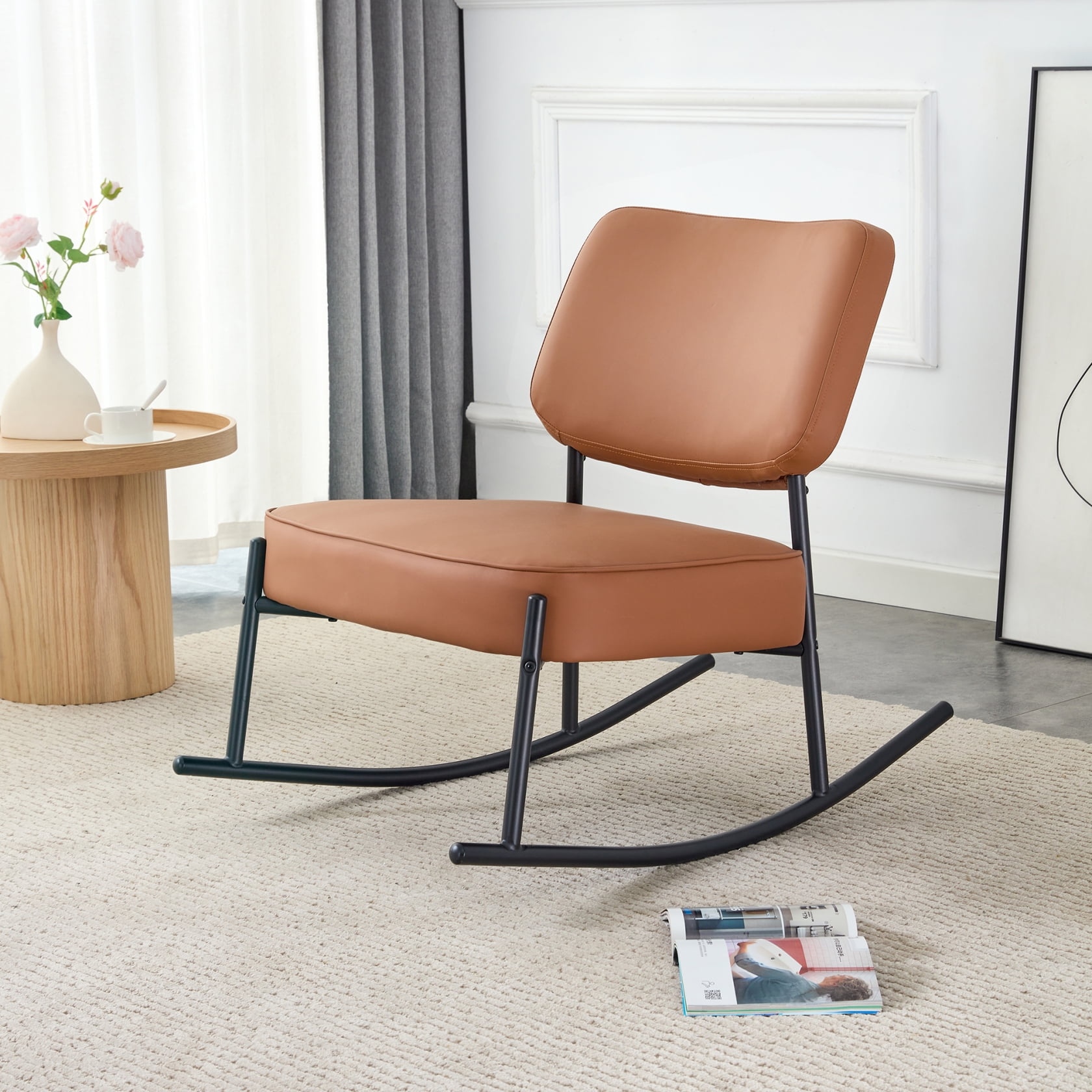 Miekor Pu Material Cushioned Rocking Chair, Unique Rocking Chair ...
