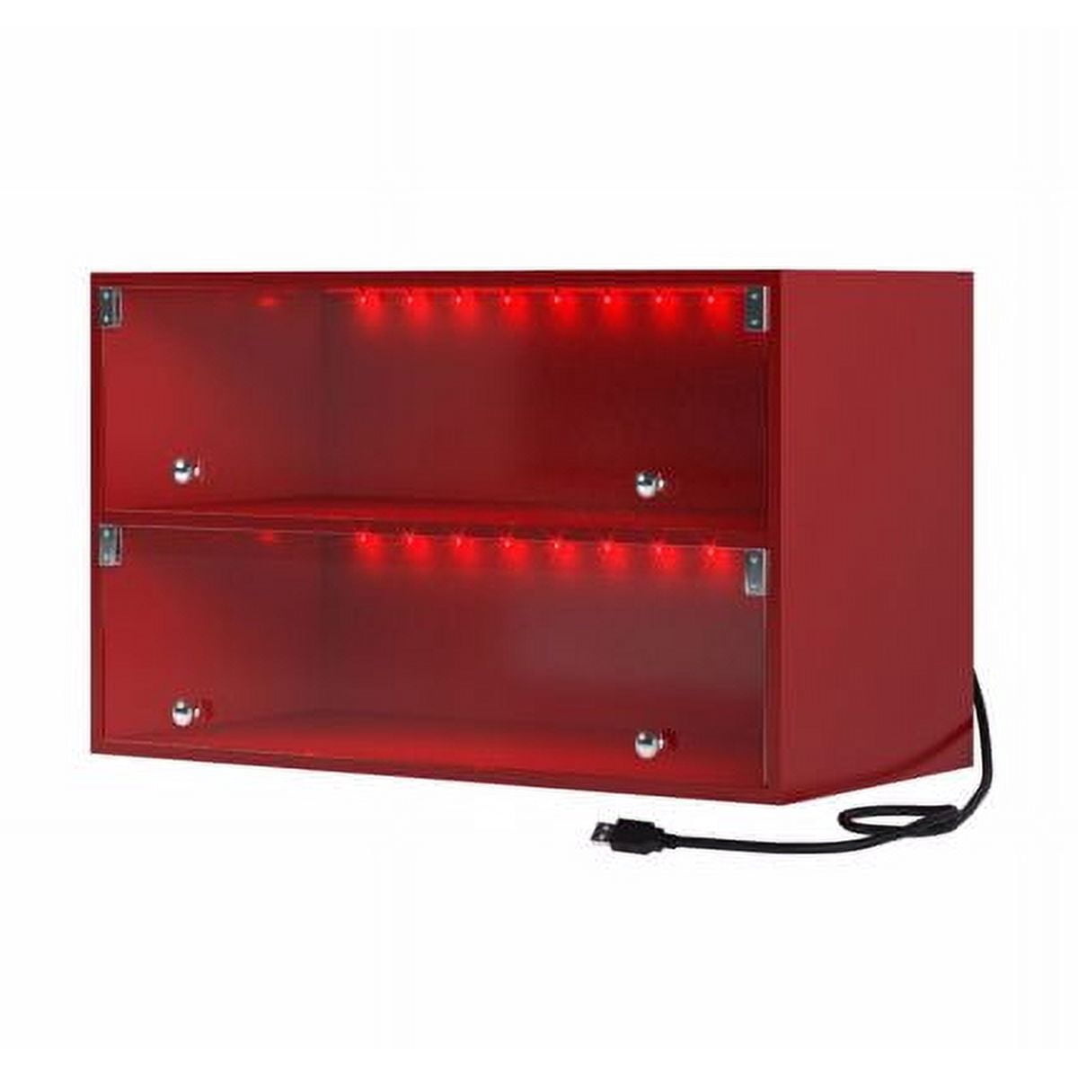 Miekor Red Glass Door Shoe Box Shoe Storage Cabinet For Sneakers With ...