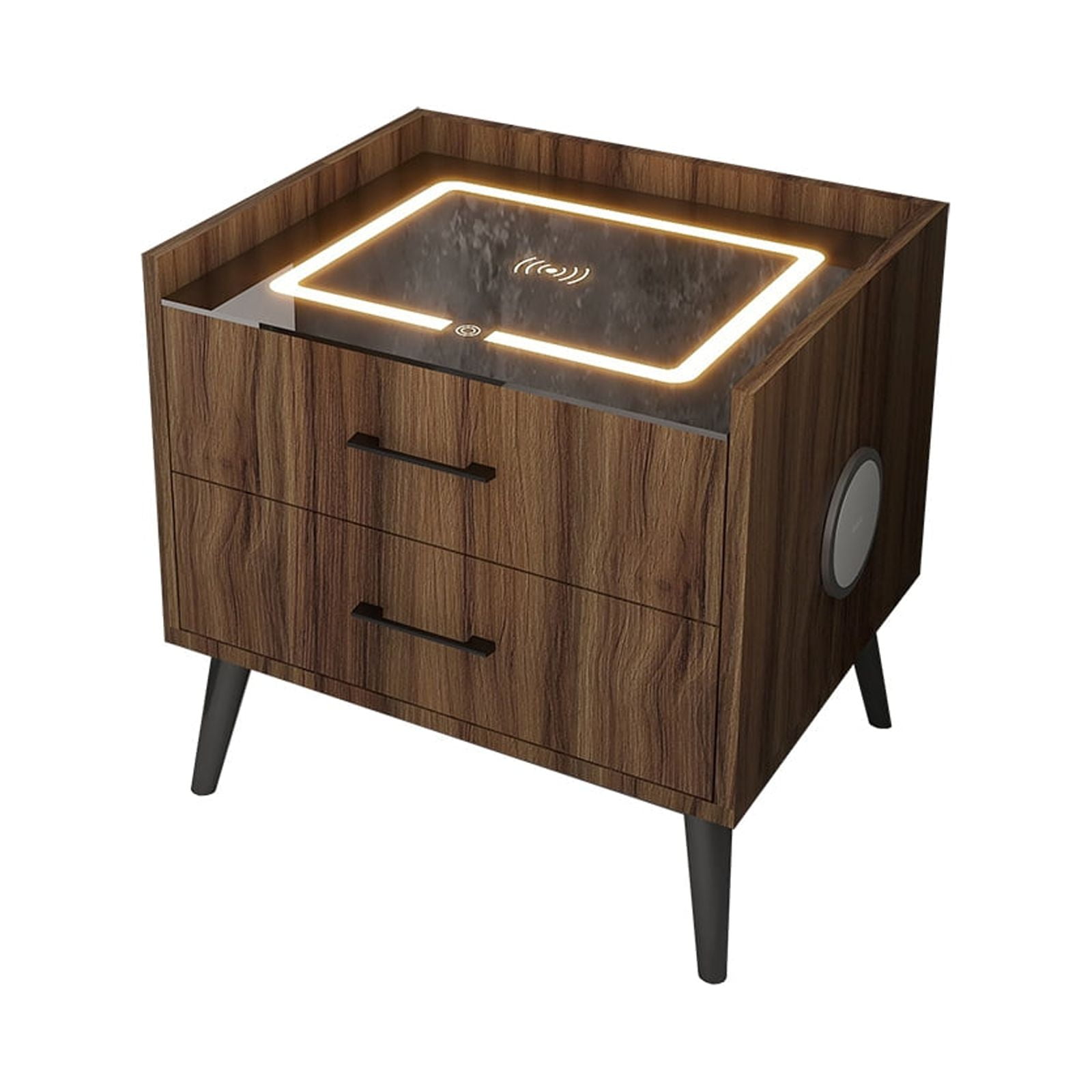 Miekor Smart Nightstand, End Table with Charging Station Wireless and ...