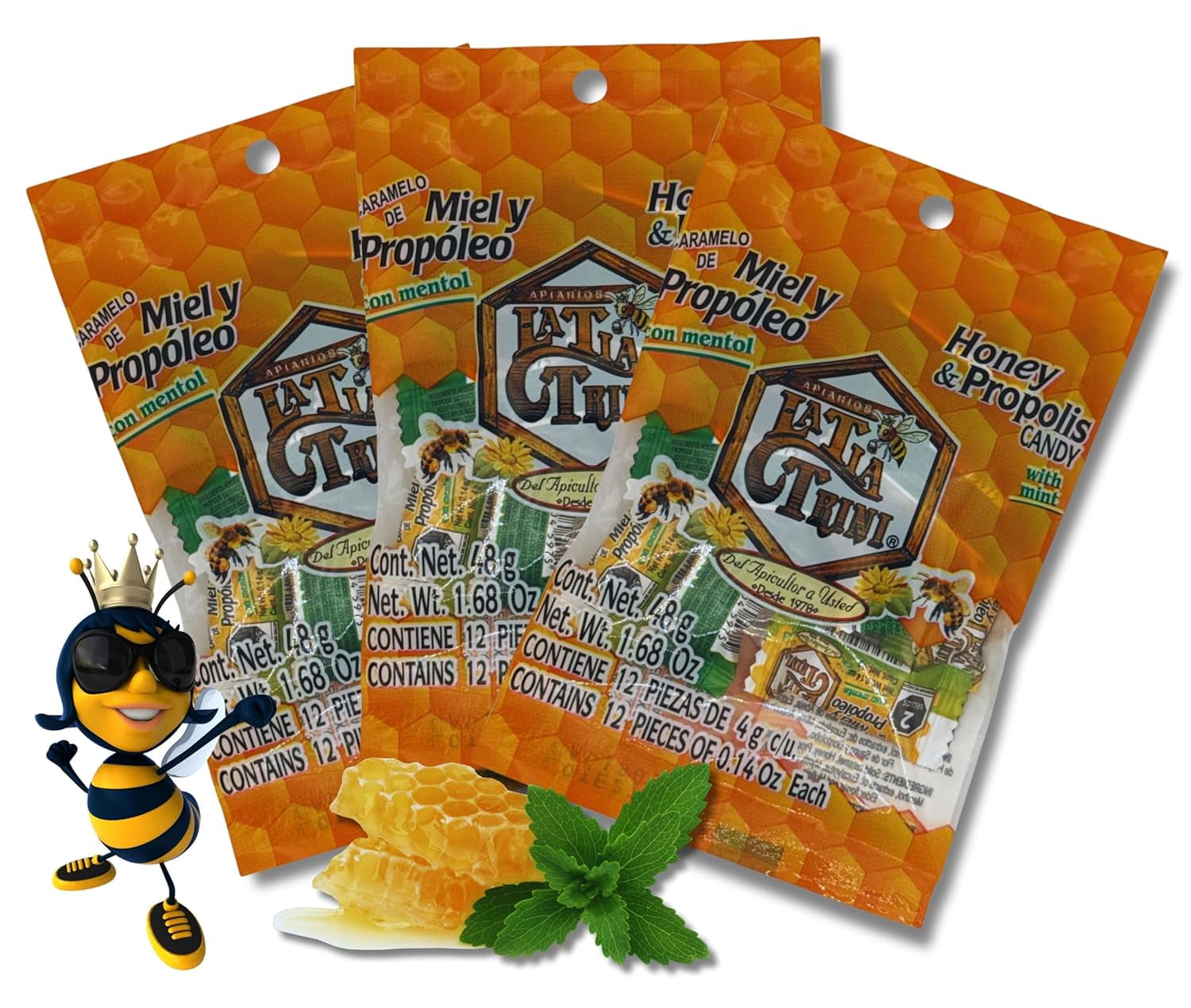 Miel & propoleo caramelos con menta (Honey & Propolis Candy with Mint ...