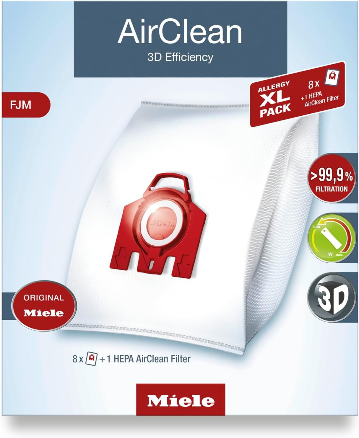 Miele AirClean 3D Allergy XL-Pack, FJM FilterBags - Walmart.com