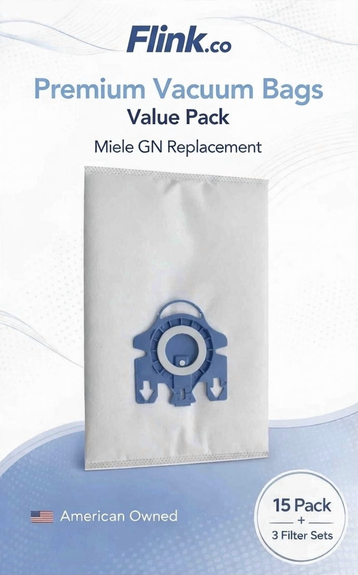 Miele Replacement GN Model Vacuum Cleaner Bags - 15 Count + 3 Machine ...