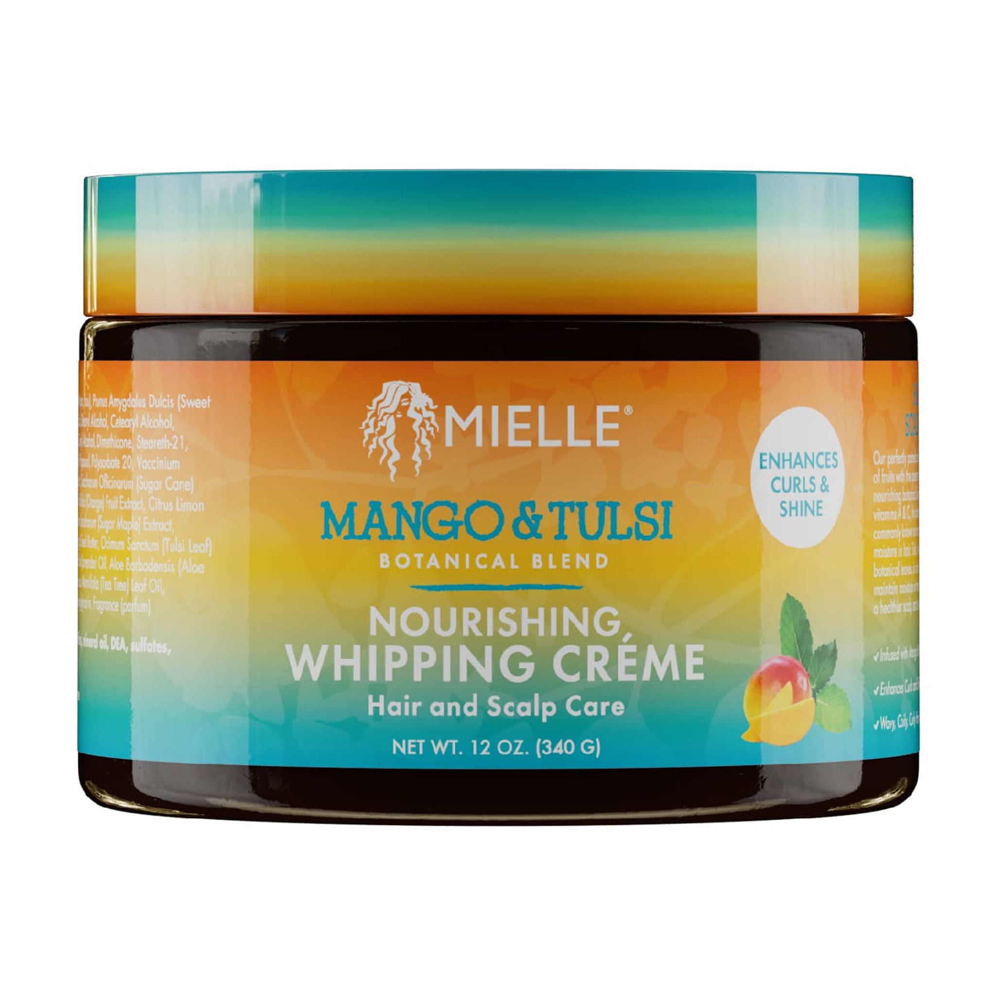 Mielle Organics Mango & Tulsi Nourishing Whipping Crème 12 oz, All Hair ...
