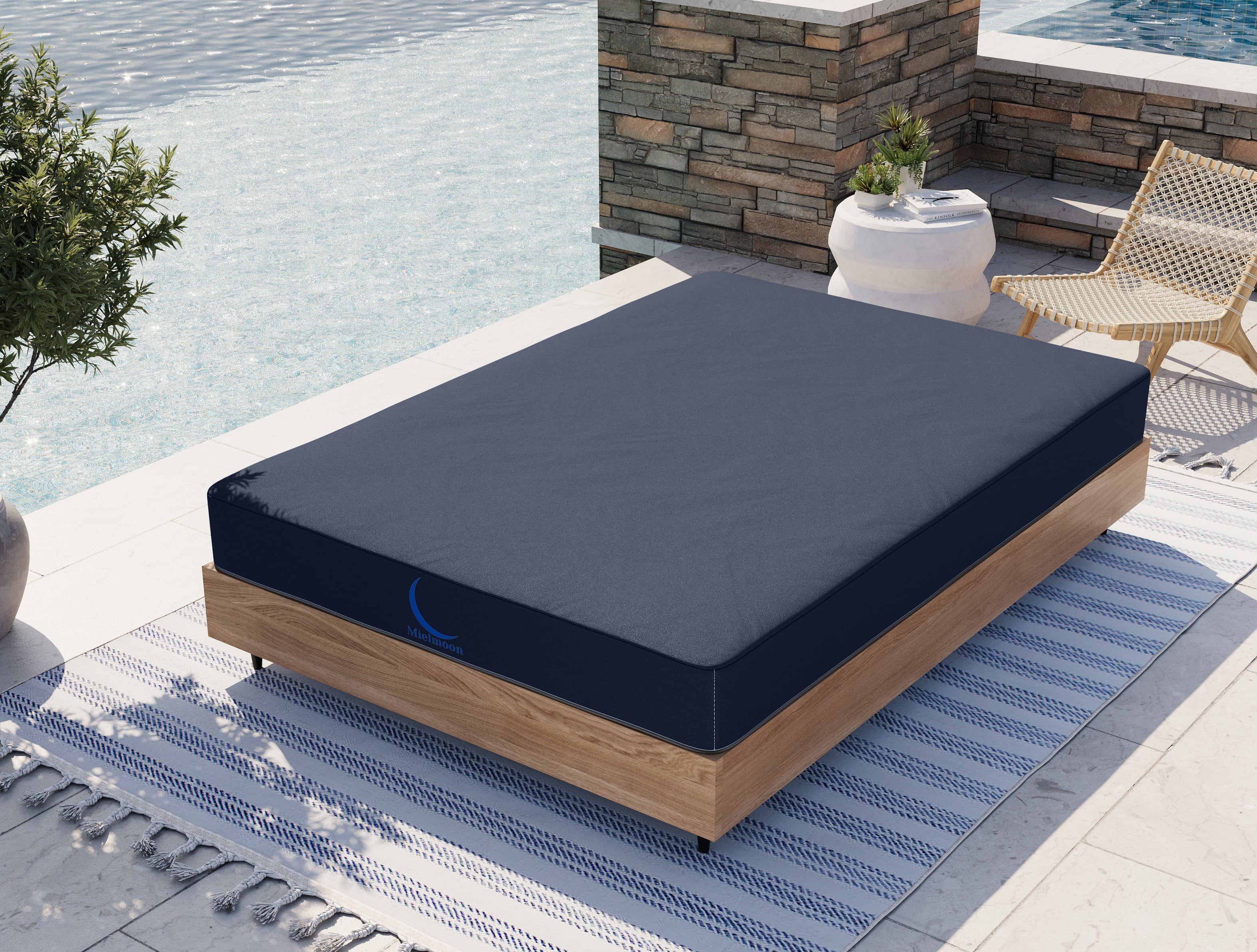 Mielmooncare 7-Inch Waterproof Foam Mattress, Indoor-Outdoor, Flippable ...