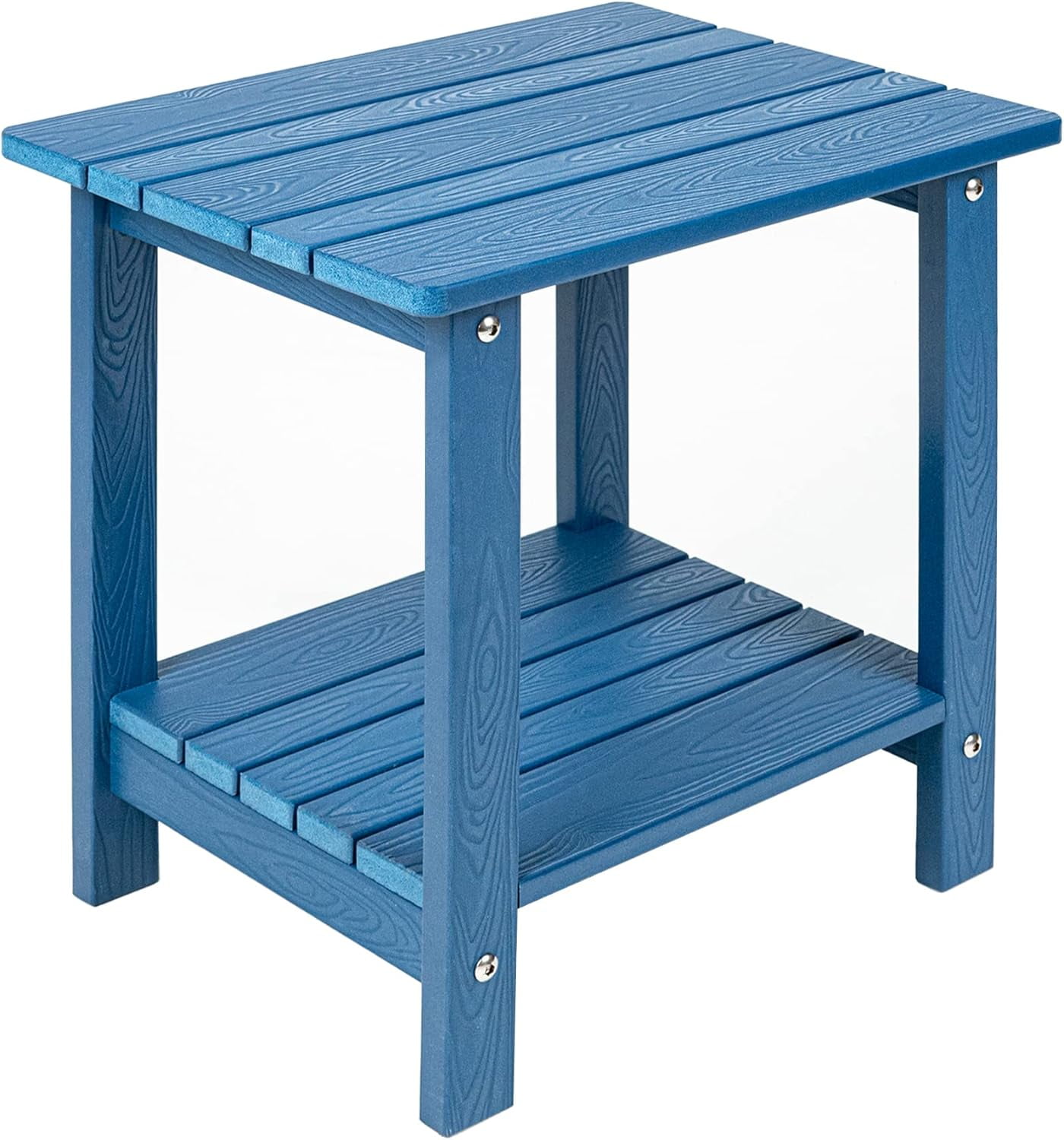 Miereirl Outdoor Adirondack Side Table, HDPE Weather Resistant Outside ...