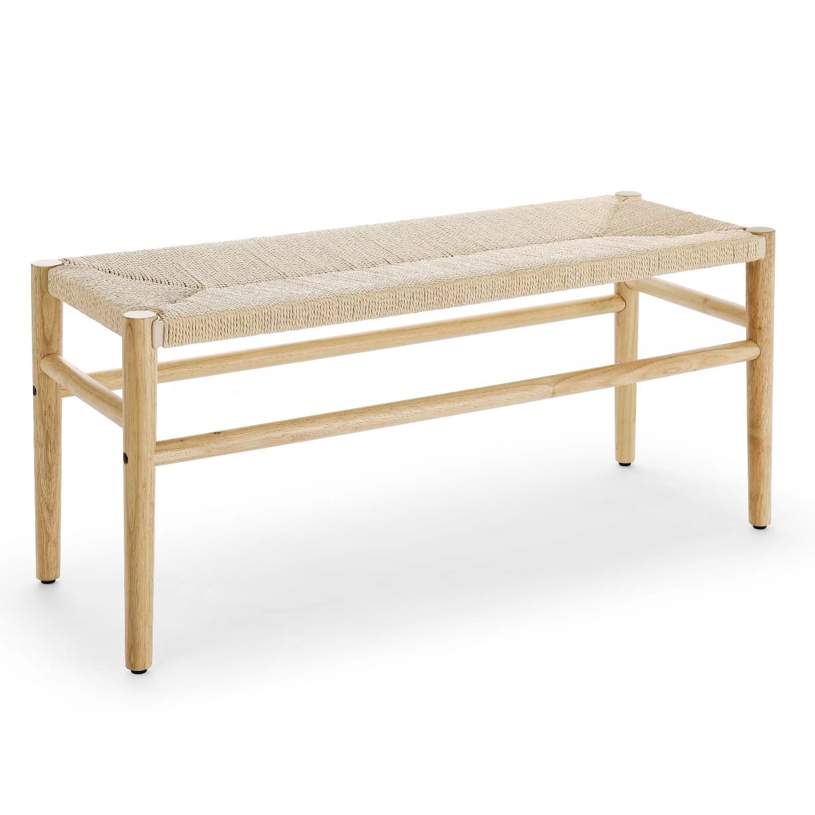 Mieres Natural Rubberwood Indoor Bench - Walmart.com