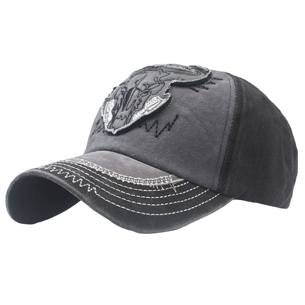 Mifelio Baseball Cap Men Women Hats Distressed Applique Baseball Denim ...