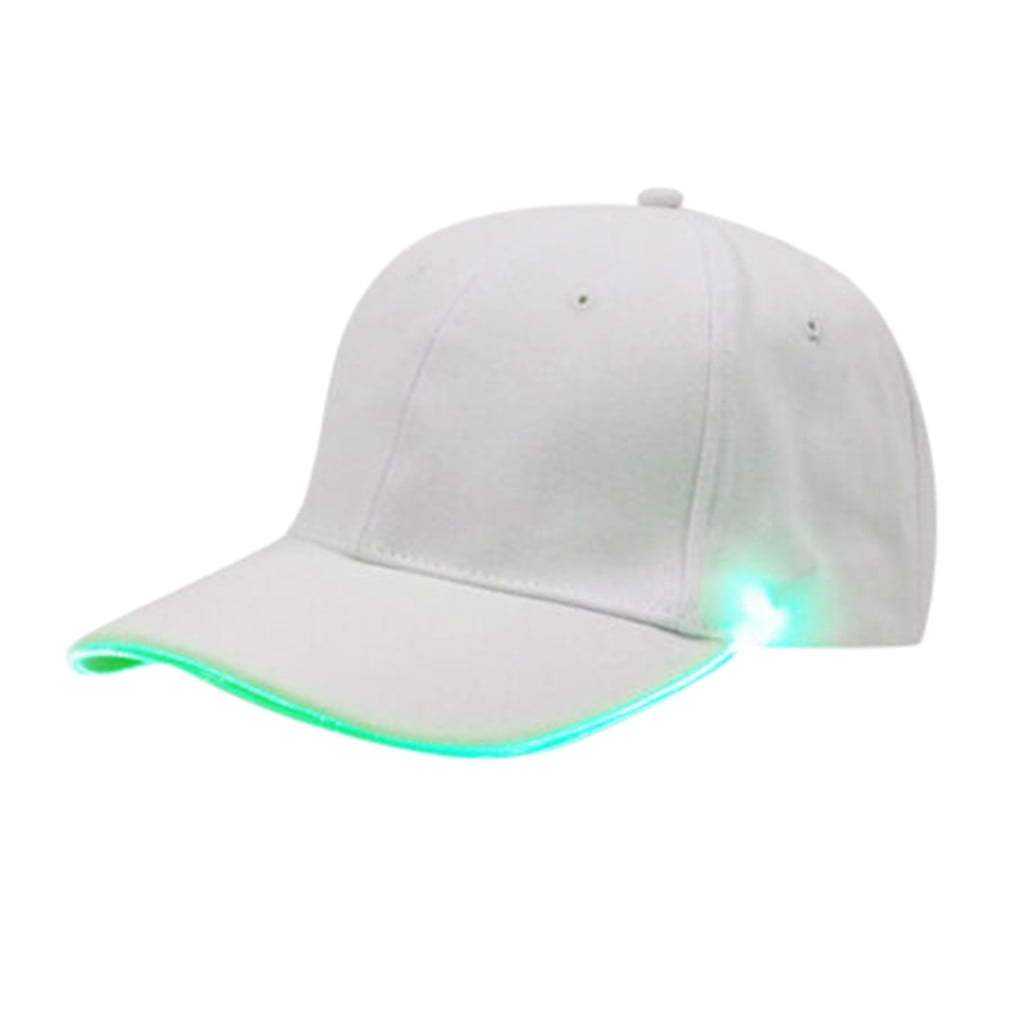 Mifelio Baseball Cap Party Hat Hip-Hop Baseball Club Cap Lighted Up Led ...