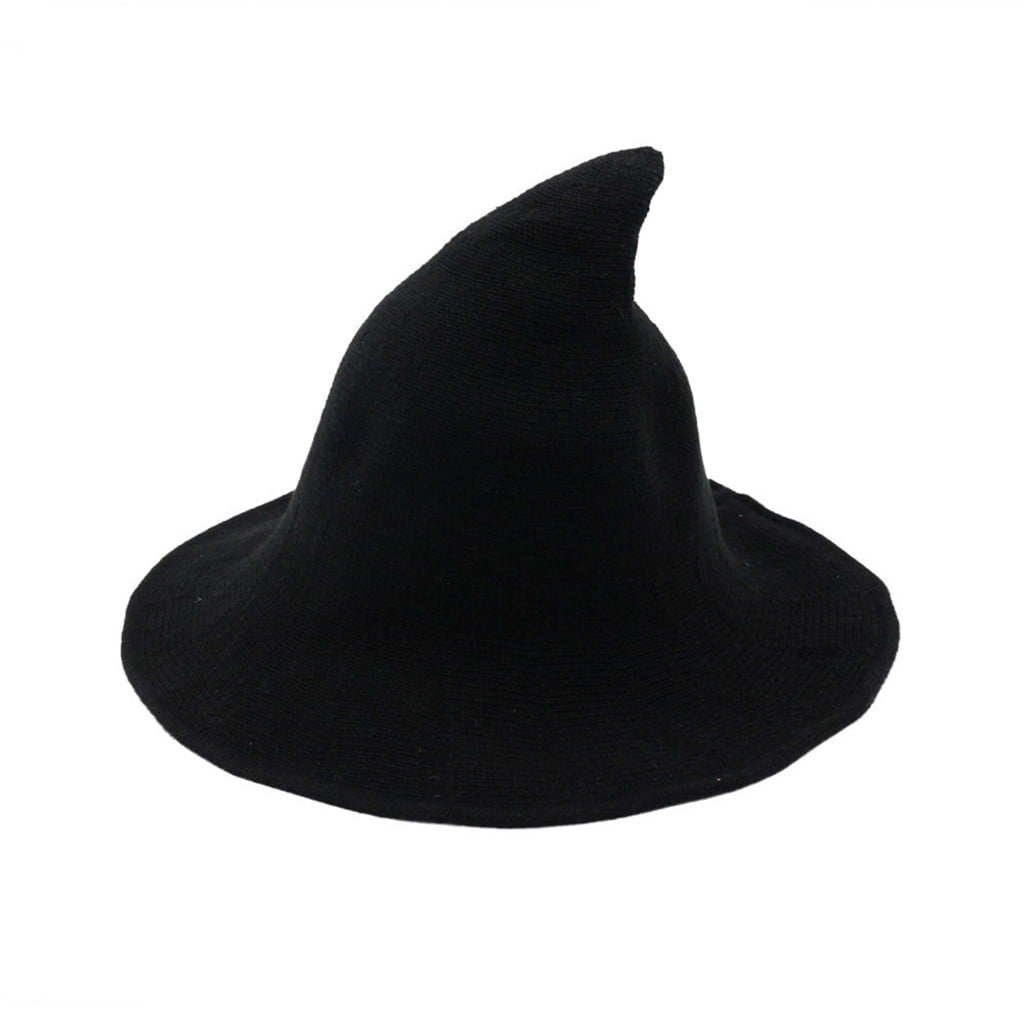 Mifelio Basin Hat Women Witch Hat Foldable Costume Sharp Large Brim ...