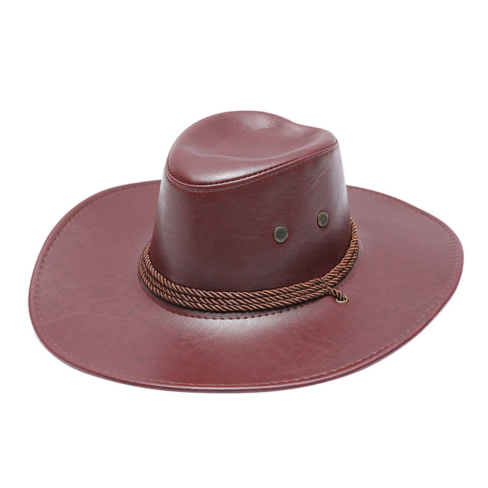Mifelio Cowboy Hat Men Adult Sun Solid Fashion Western Cowboy Hat ...