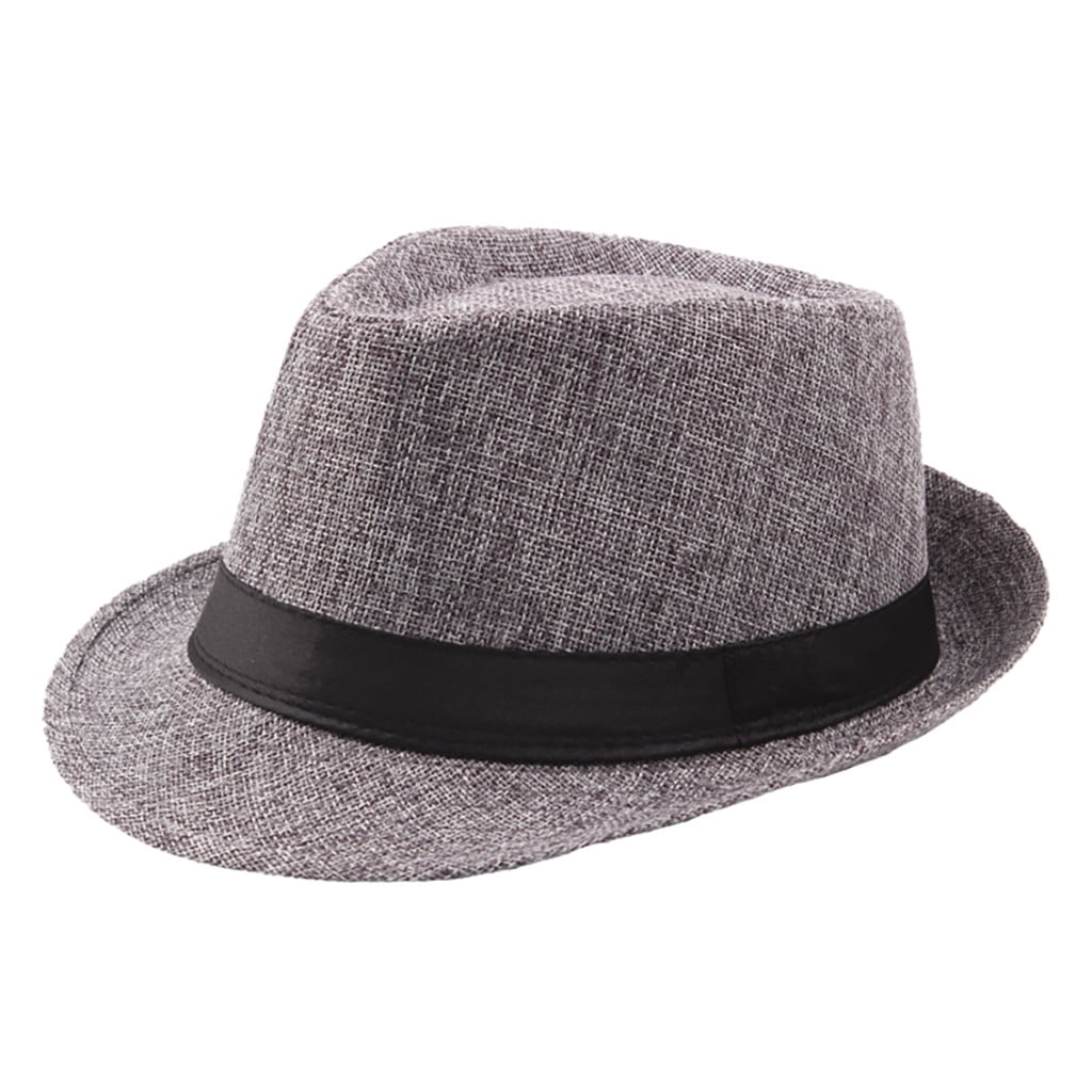 Mifelio Fedora Hats for Men Hat Breathable Curlystraw Hat Jazz Hat Top ...
