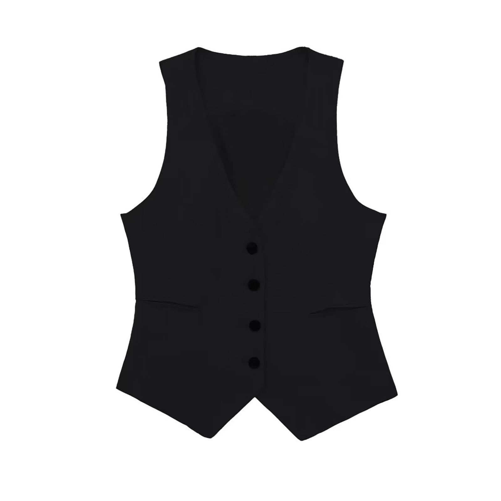 Mifelio Jackets for Women, Women Linen Casual Vest Ladies Sleeveless V ...